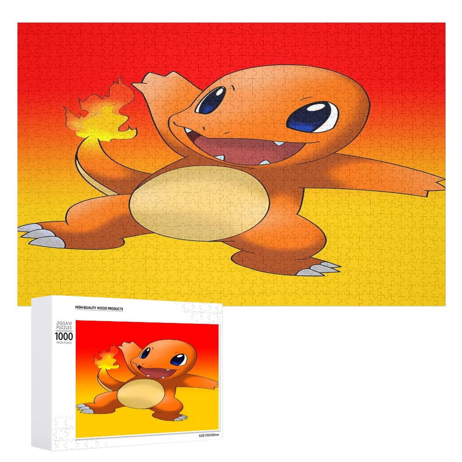 Charmander Wooden Picture Puzzle-Eco-Friendly Wood, Educational Toy ...