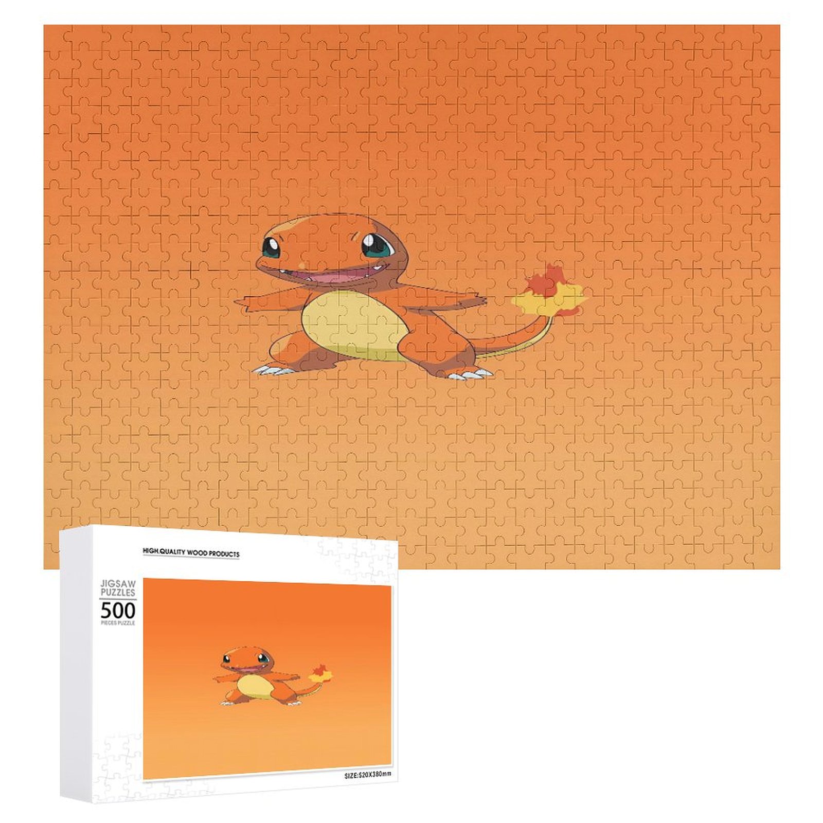 Charmander Wooden Picture Puzzle-Eco-Friendly Wood, Educational Toy ...