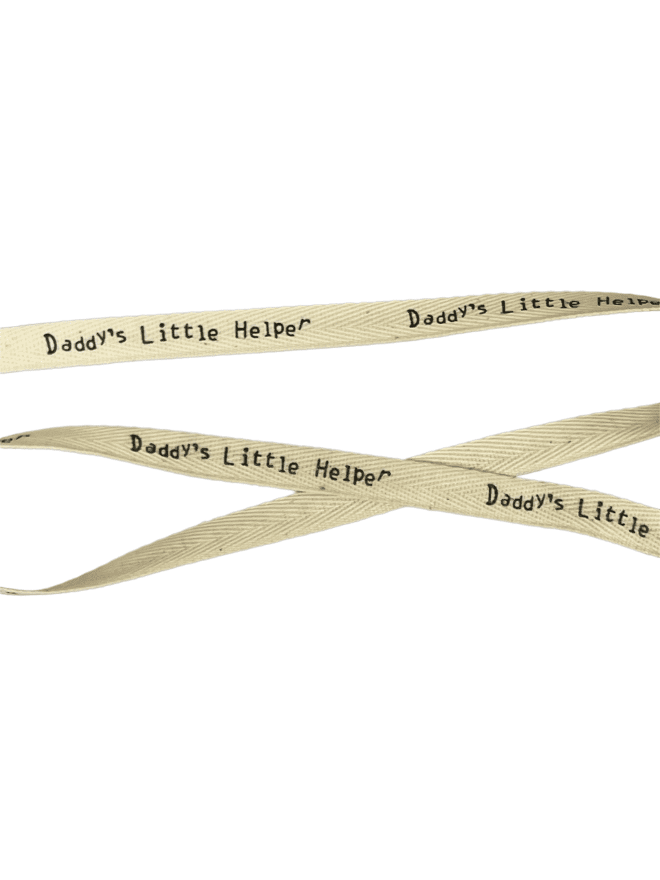 Charmed 1/2" Natural Cotton Twill Tape Ribbon "Daddy's Little Helper ...