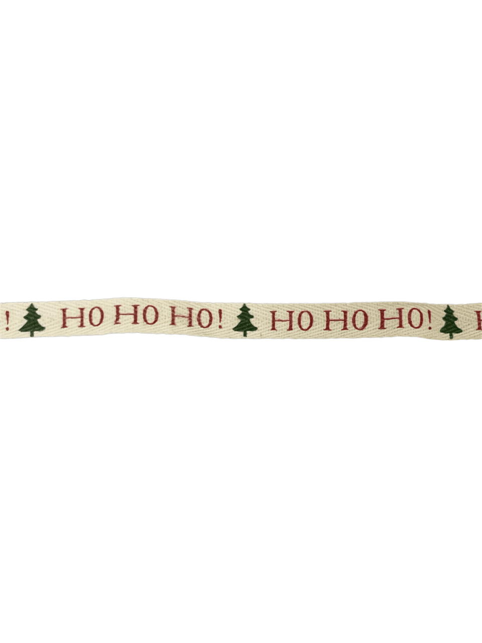 Charmed 1/2" Natural Cotton Twill Tape Ribbon "HoHoHo!" Holiday, Craft ...