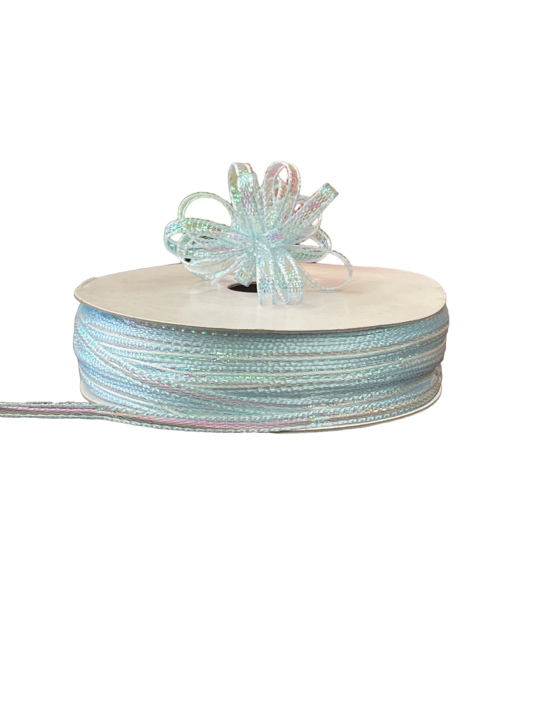 Charmed 1/8" Iridescent Blue Color Pull Bow Ribbon; 50 Yards - Walmart.com