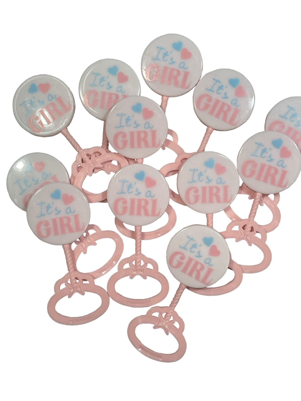 Charmed 24 Counts Plastic Baby Rattle Baby Shower Party Favor 3.5"x 1. ...
