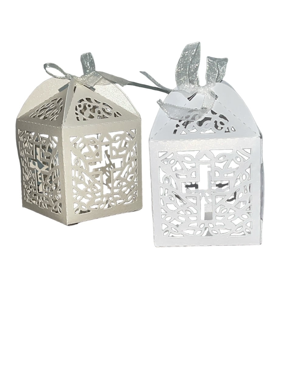 Charmed 36 Counts White Color Luxury Laser Cut-out Cross Design ...