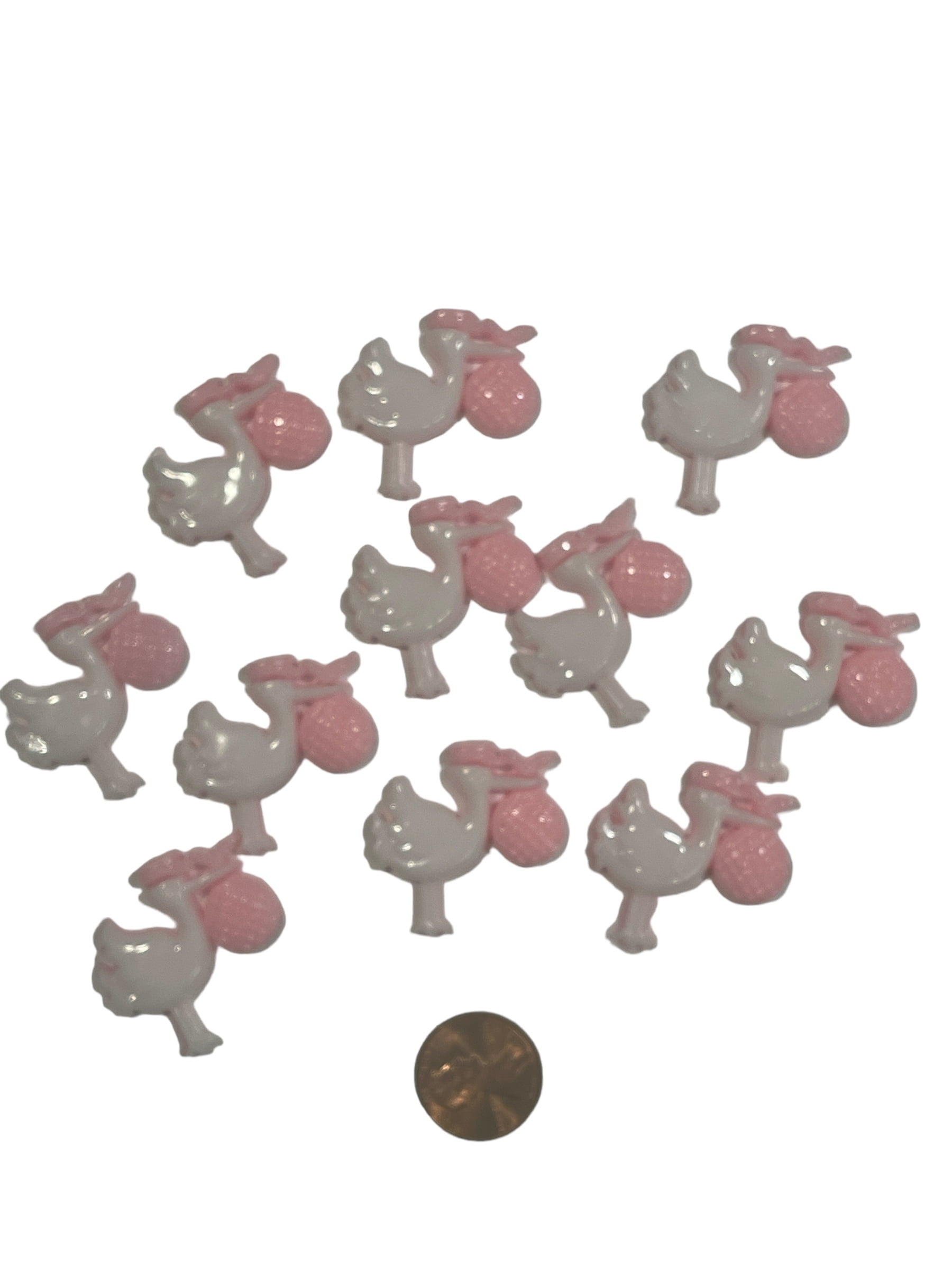 Charmed 50 Counts Plastic Stork Baby Shower Embellishments Favor ...
