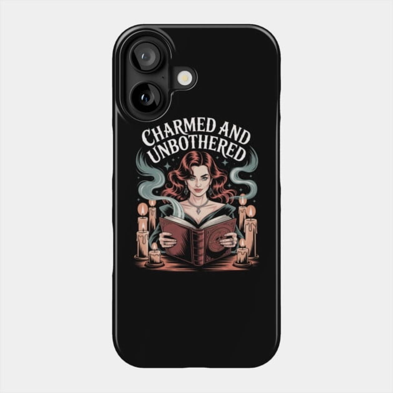 Charmed And Unbothered Funny Witch creepy Art Tough Case for iPhone 11 ...
