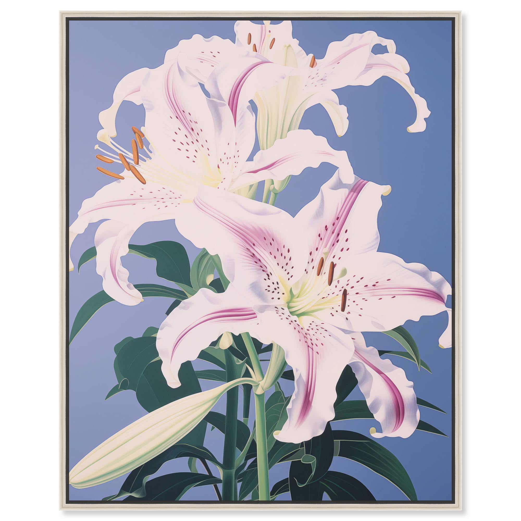 Charmed by Lilies I Canvas Colorblock Flowers by Art Remedy, Silver ...
