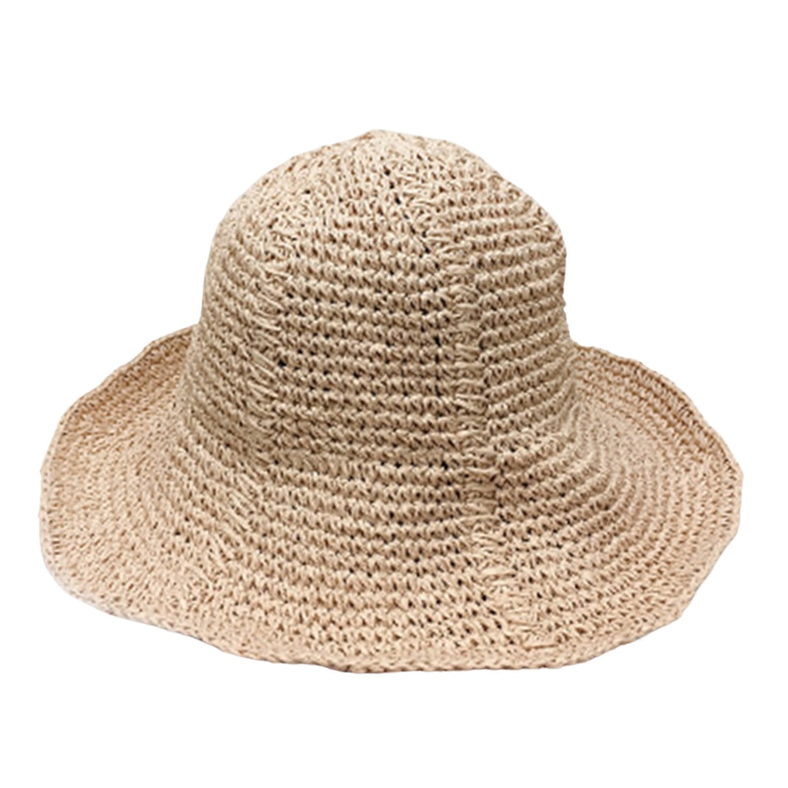 Charmgo Bucket Hat Clearance, Handmade Hollow Straw Hat Cowboy Hat with ...