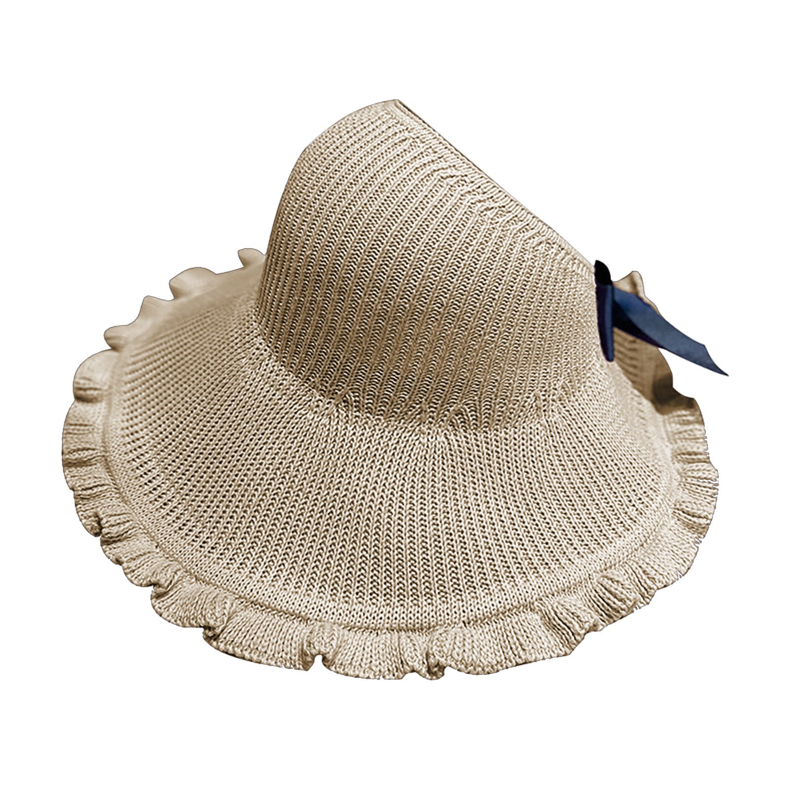 Charmgo Bucket Hat Clearance, Wave Brimmed Empty Top Hat for Female ...