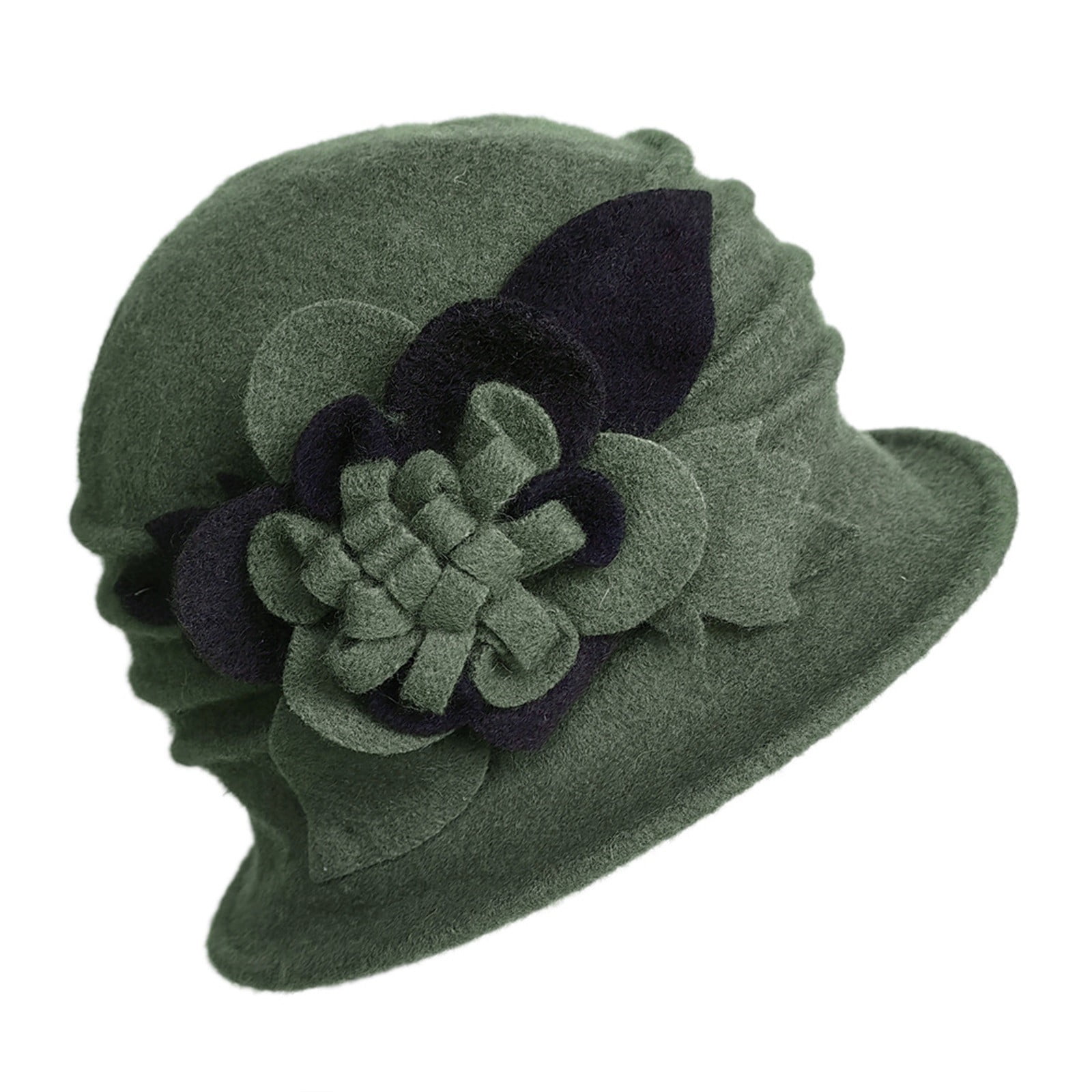 Charmgo Derby Hat, Women's Winter Warm Wool Beret Beanie Cloche Bucket ...