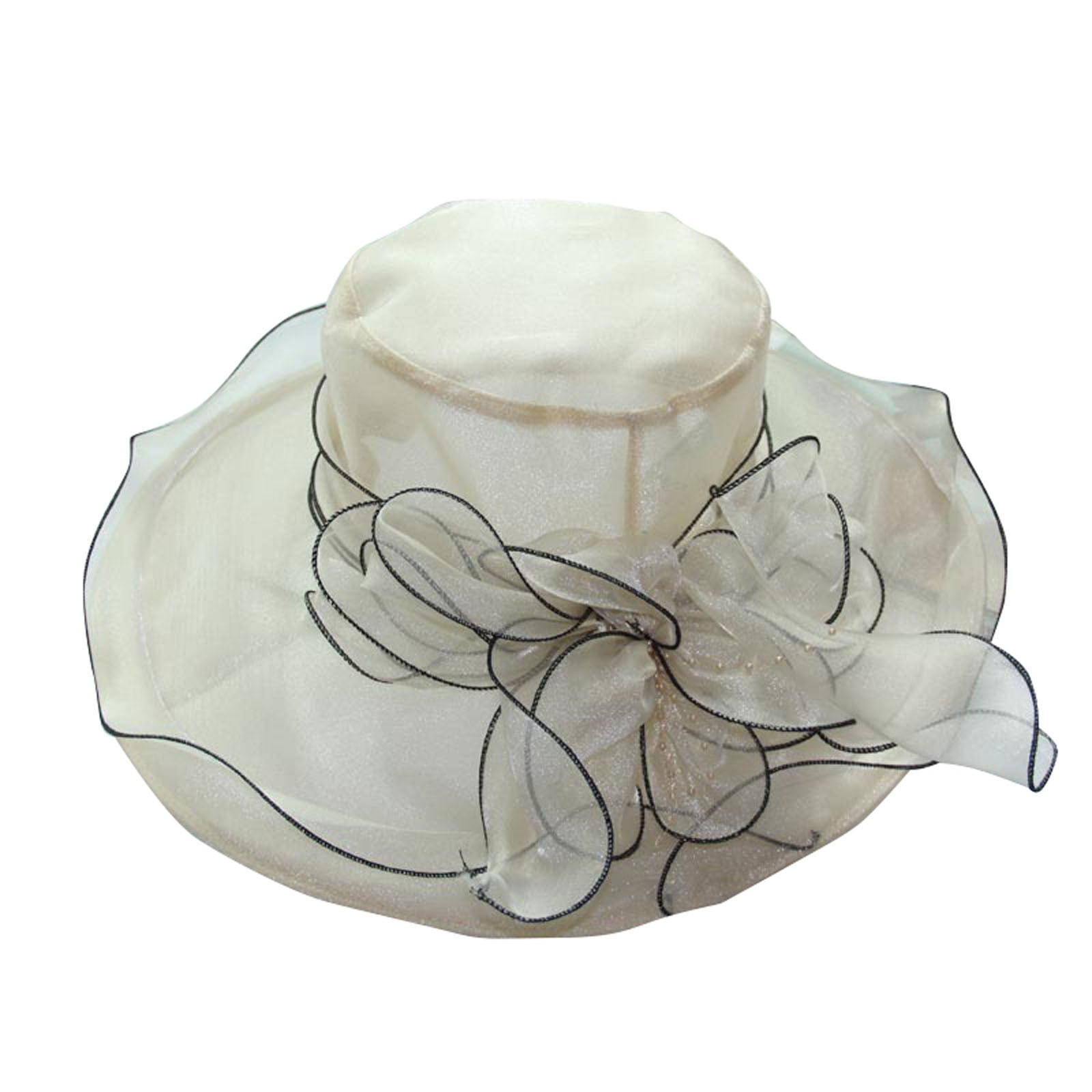 Charmgo Fascinators Hats for Women, Women's Vintage Floral Mesh Sun Hat ...