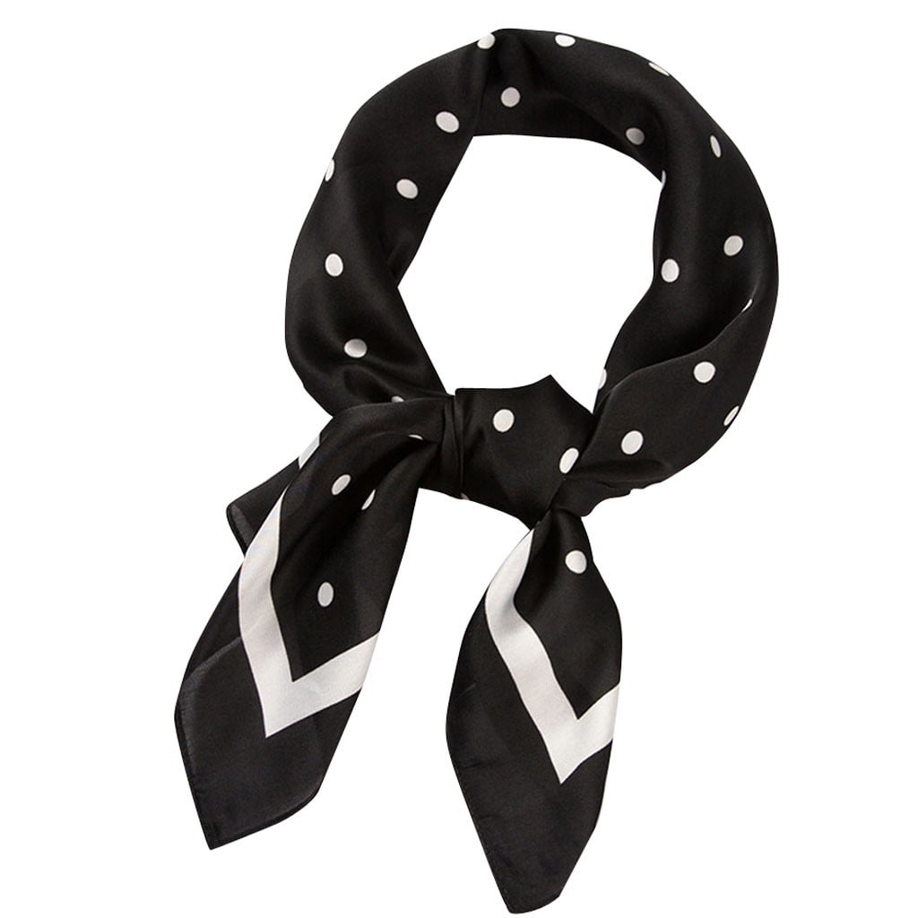 Charmgo Head Scarf Clearance, Women Polka Dot Square Scarf Ribbon ...