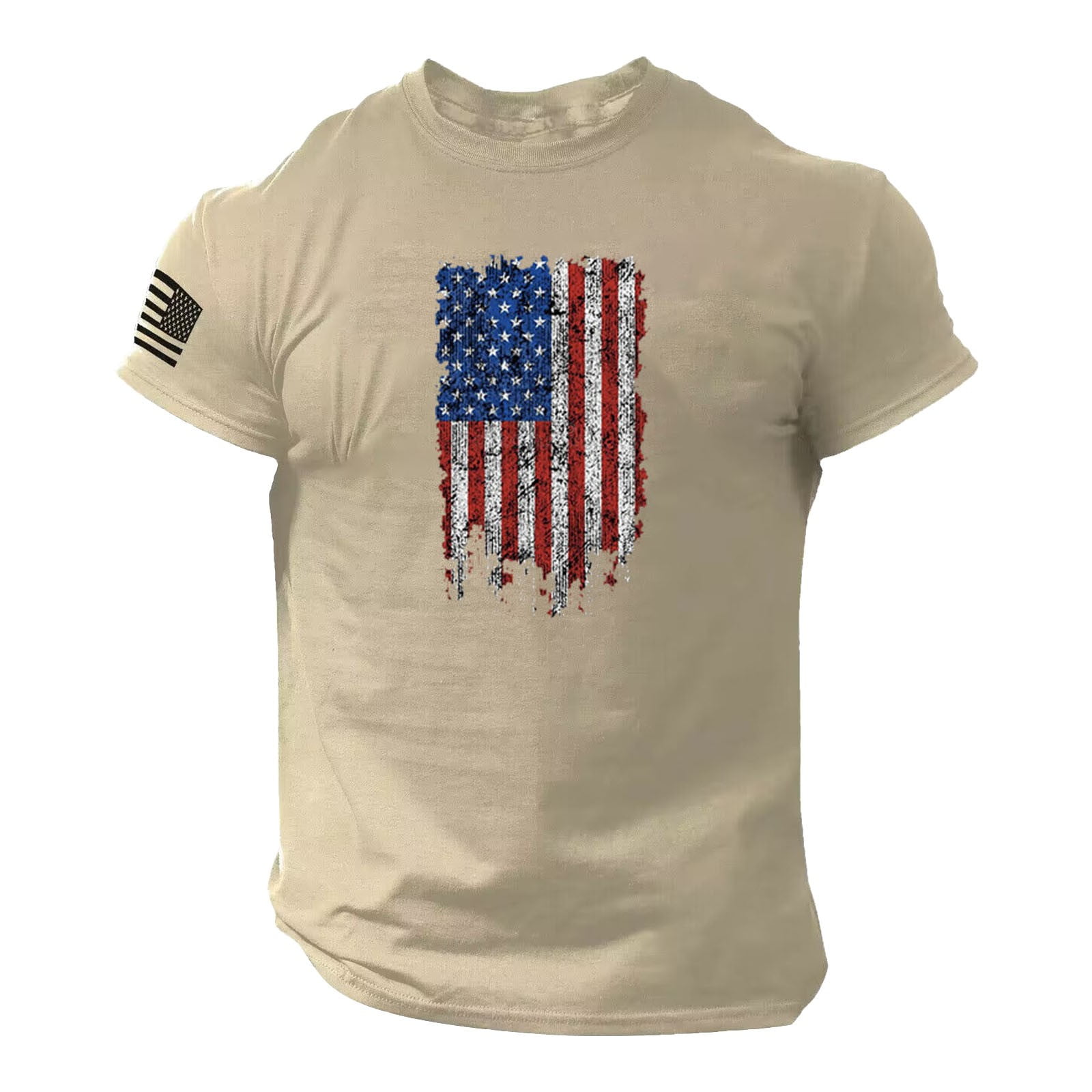 Charmgo Mens Shirts, Clearance Items, Summer Men's US Flag Logo Casual ...