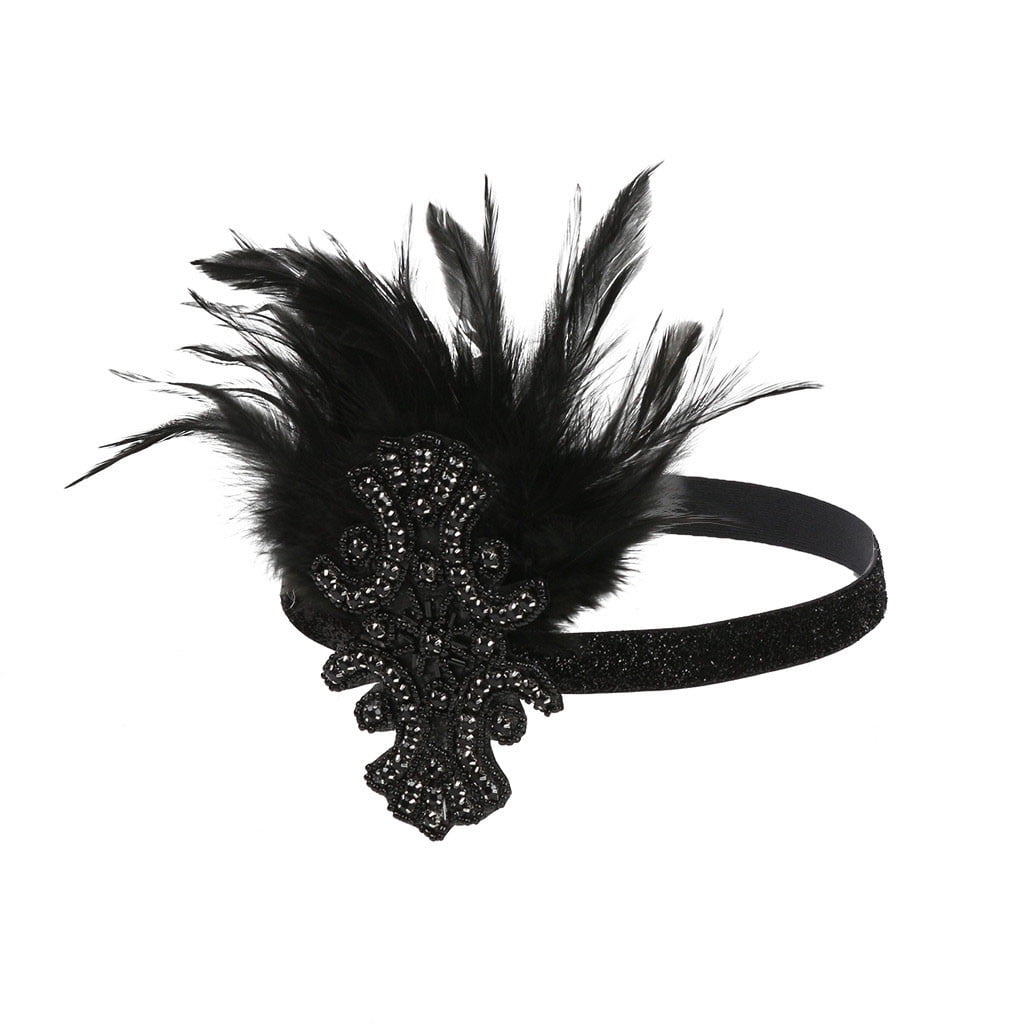Charmgo Skincare Headband Clearance, Headpiece Feather Flapper Headband ...