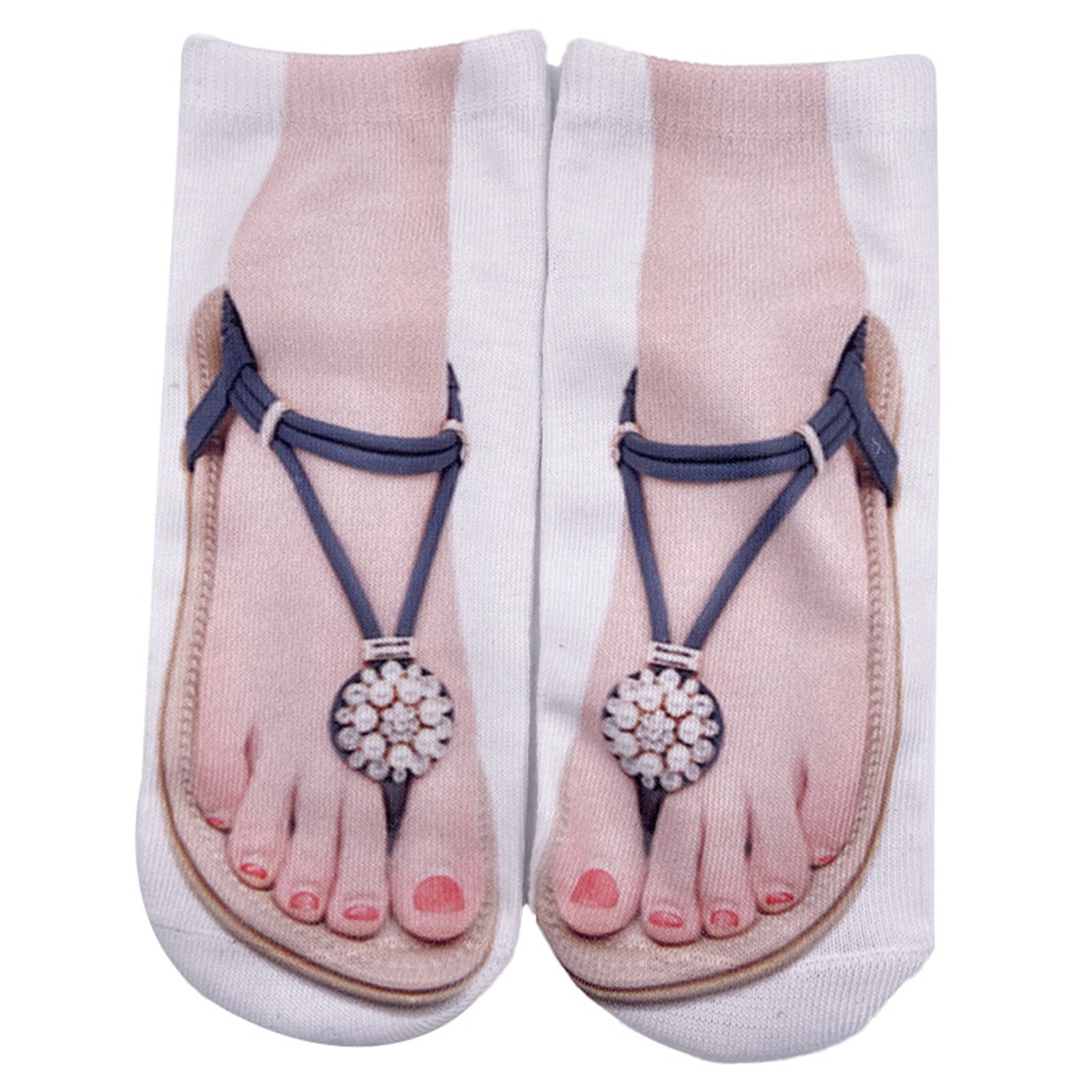 Charmgo Socks for Women Clearance, 3D Pattern Manicure Print Socks ...
