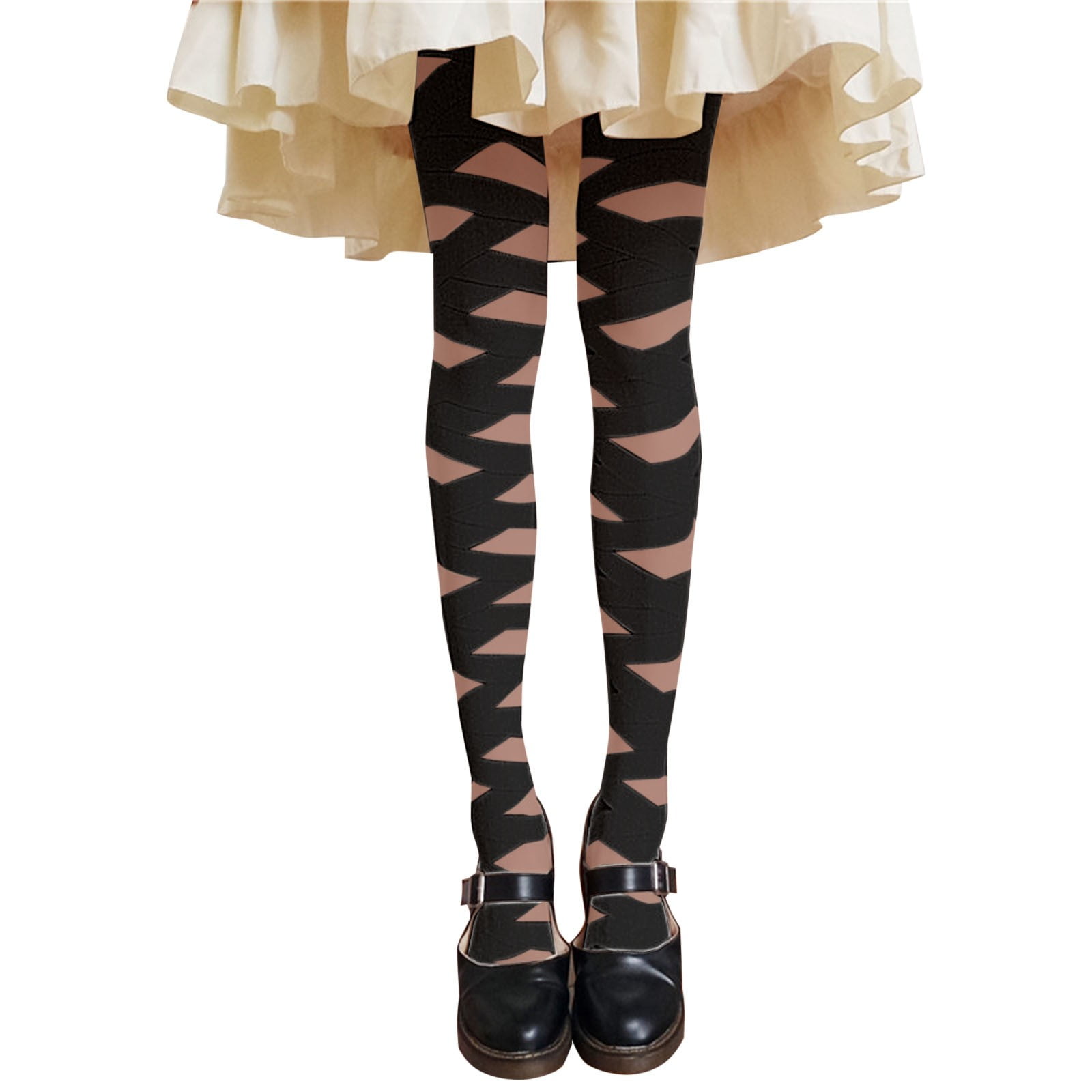 Charmgo Tights for Women Clearance, Women's Ties Bandage Hollow Semi ...