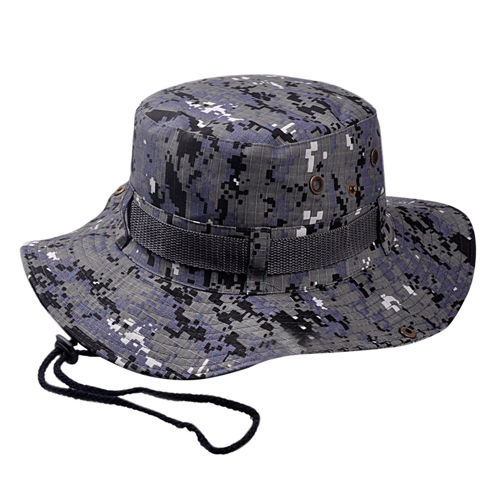 Charmgo Trucker Hat Clearance, Camouflage Round Brim Hat Plaid Cloth ...