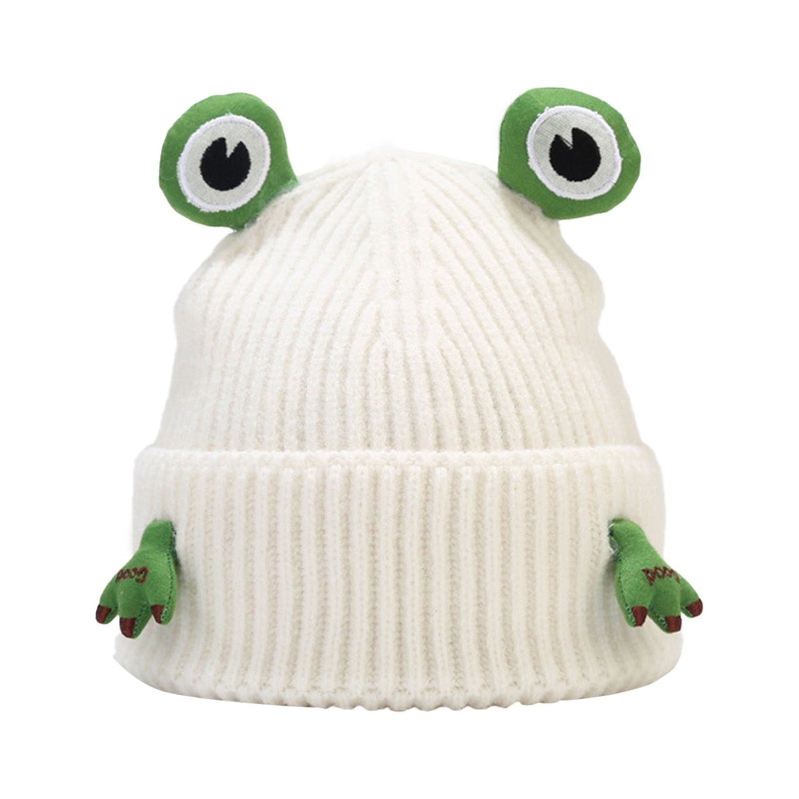 Charmgo Trucker Hat Clearance, Cartoon Cute Frog Girls Warm Solid Twist ...