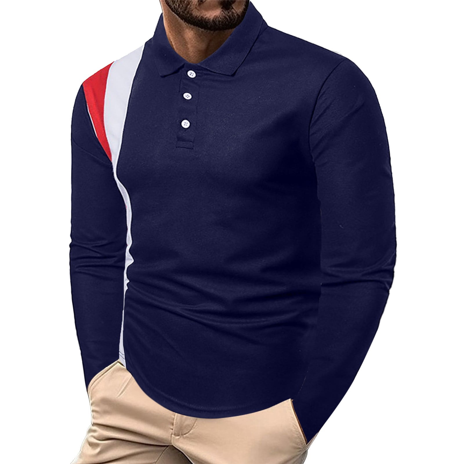 Charmgo True Classic Tees Men, Men's Casual Fashion Splicing Trend ...