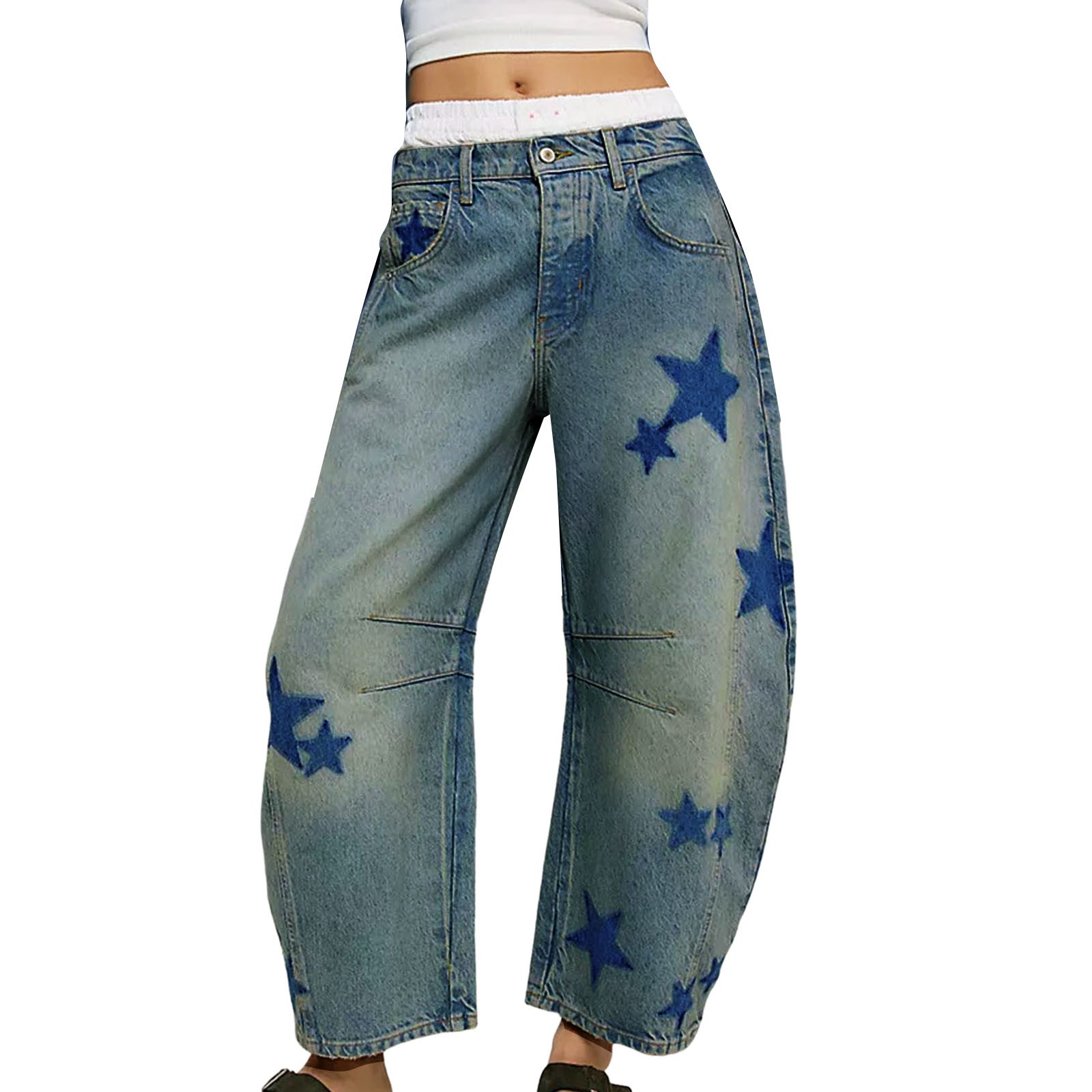 Charmgo Women Dance Studio Pants Women's Spring Casual Loose Mid Waist ...