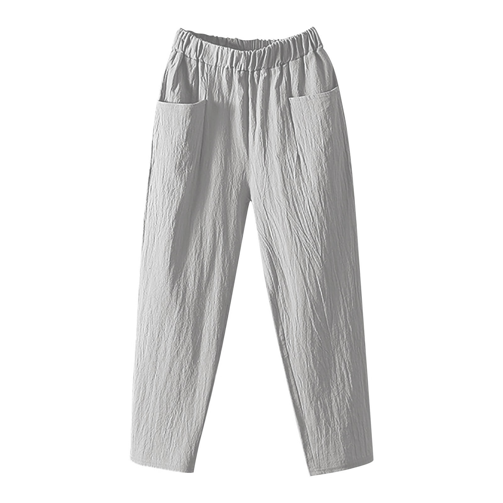 Charmgo Womens Capris for Summer, Women's Fashion Solid Color Cotton ...