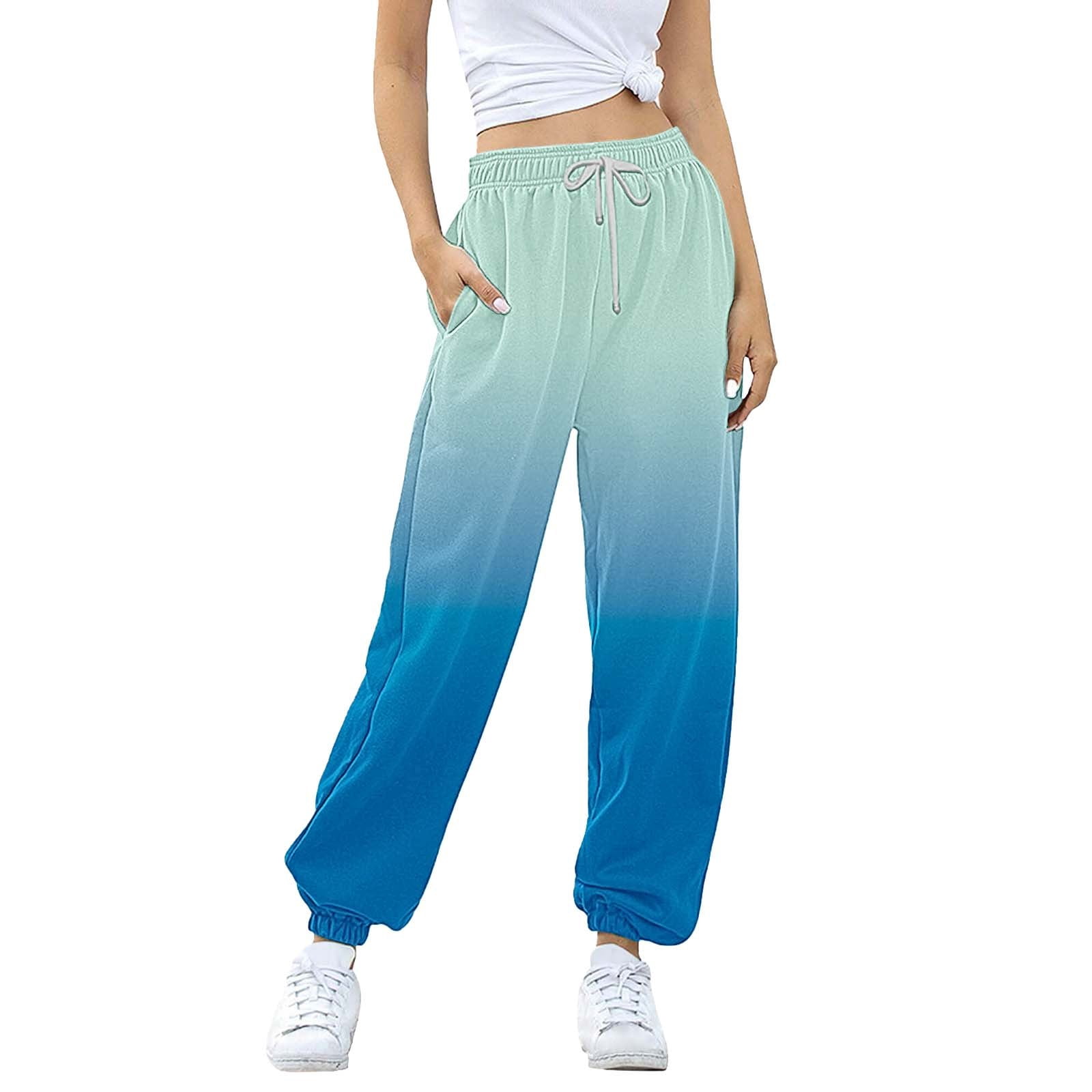 Charmgo Womens Sweatpants Clearance, Women's Fashion Gradient Print ...