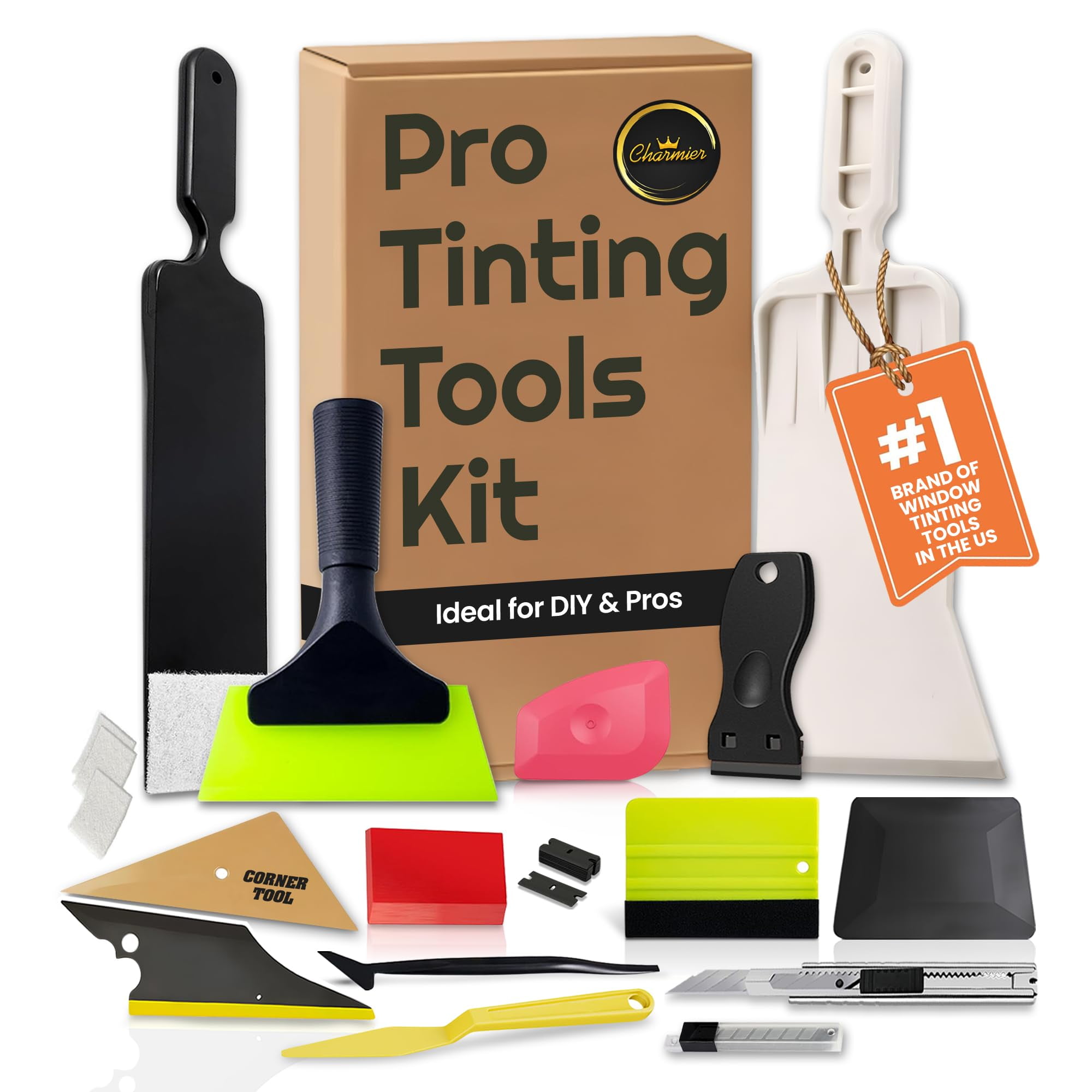 Charmier Window Tint Kit Vinyl Wrap Tool for Car Tinting Tools ...