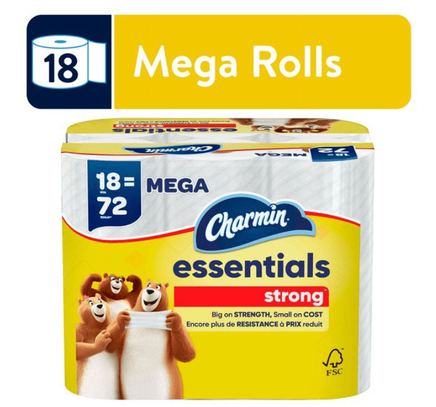 Charmin Essentials Strong Toilet Paper, 18 Mega Roll - Walmart.com