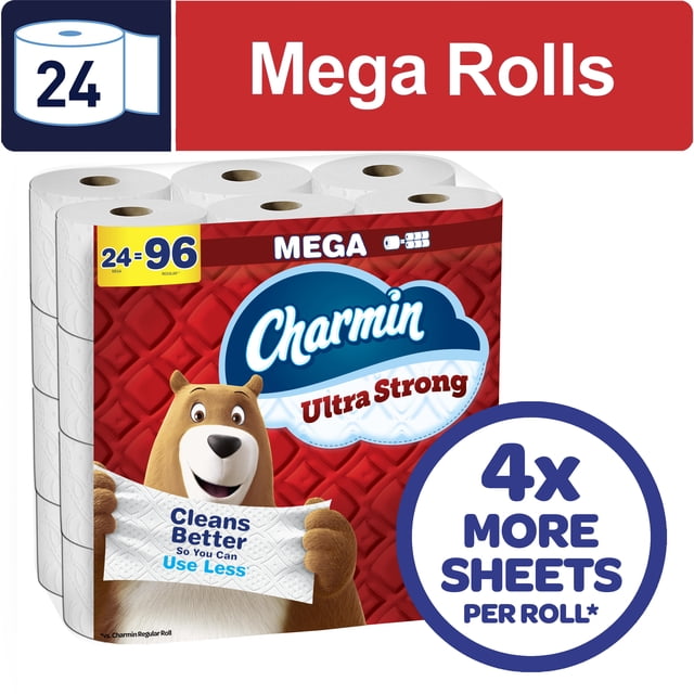 Charmin Ultra Strong 24 Rolls | Toilet paper for healthcare - Walmart ...