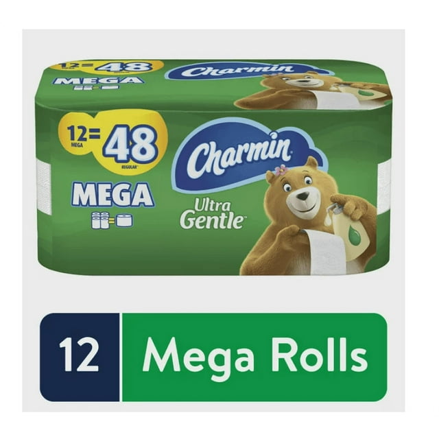 Charmin Ultra Gentle Toilet Paper, 12 Mega Rolls - Walmart.com