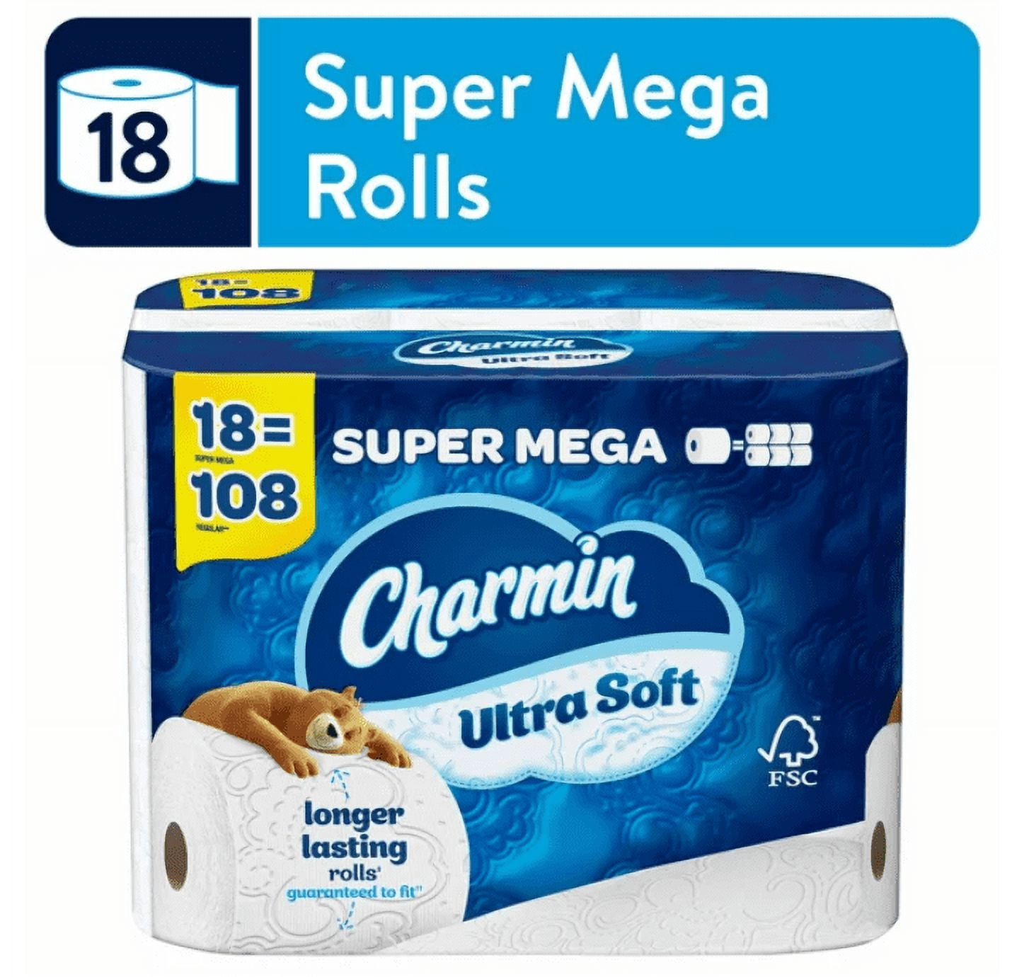 Charmin Ultra Soft Toilet Paper, 18 Super Mega Roll - Walmart.com