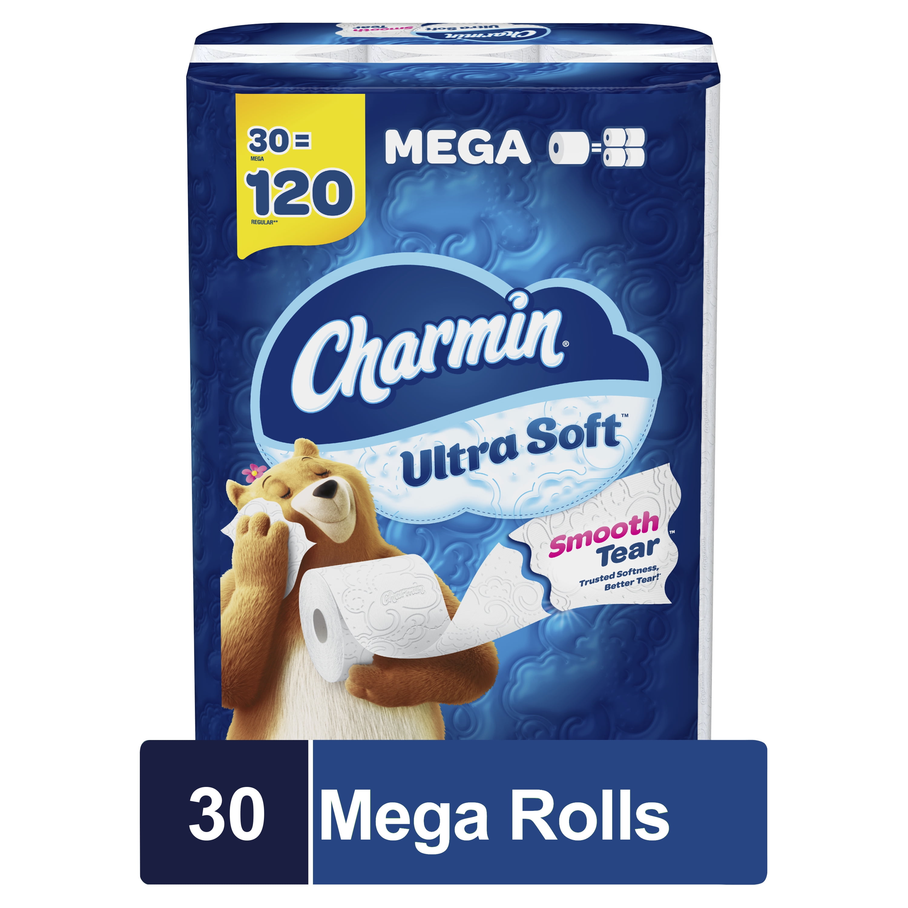 Charmin Ultra Soft Toilet Paper 30 Mega Rolls, 224 Sheets per Roll ...