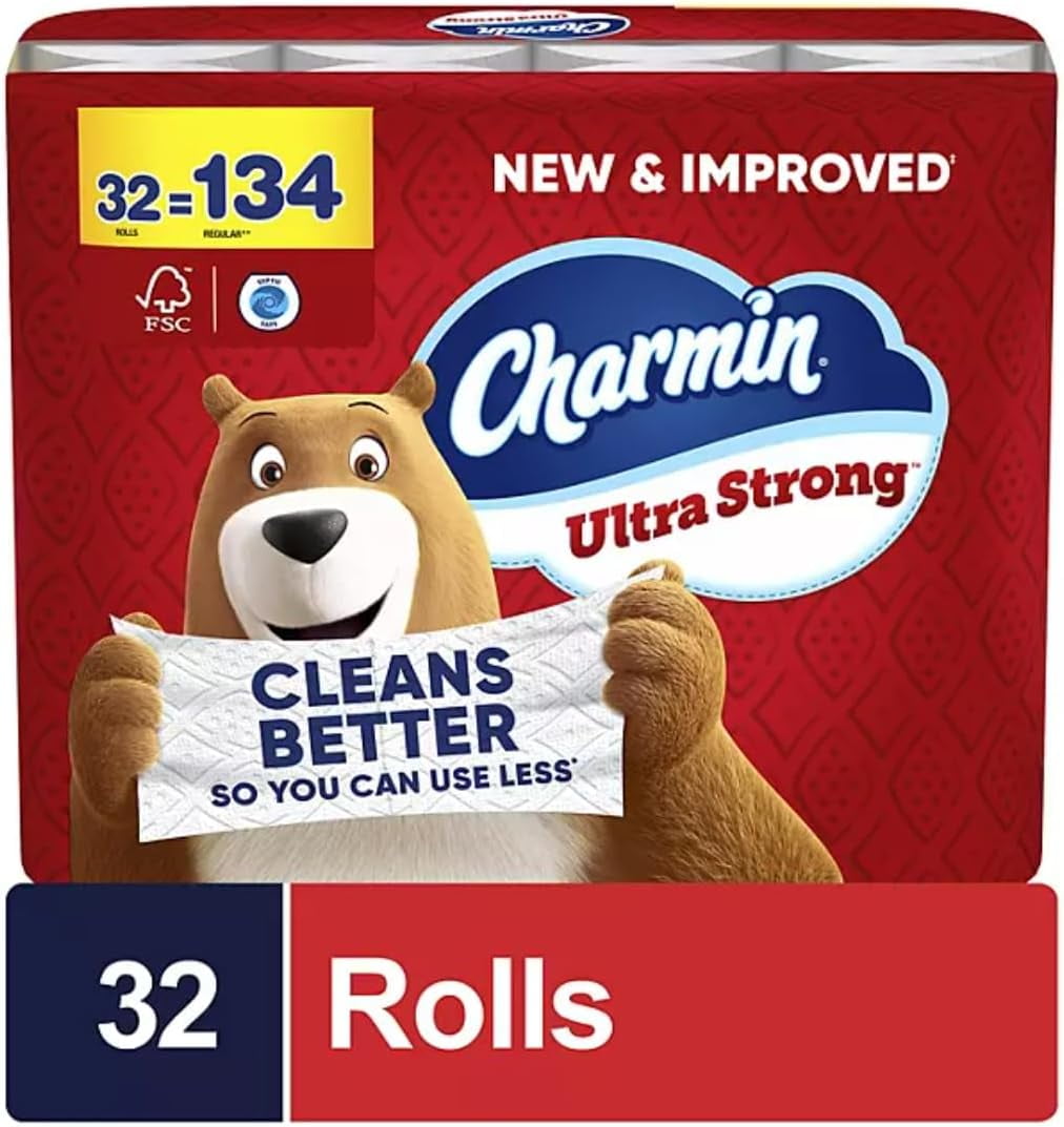 Charmin Ultra Strong 2-Ply Toilet Paper, 32 Rolls, 231 Sheets per Roll ...