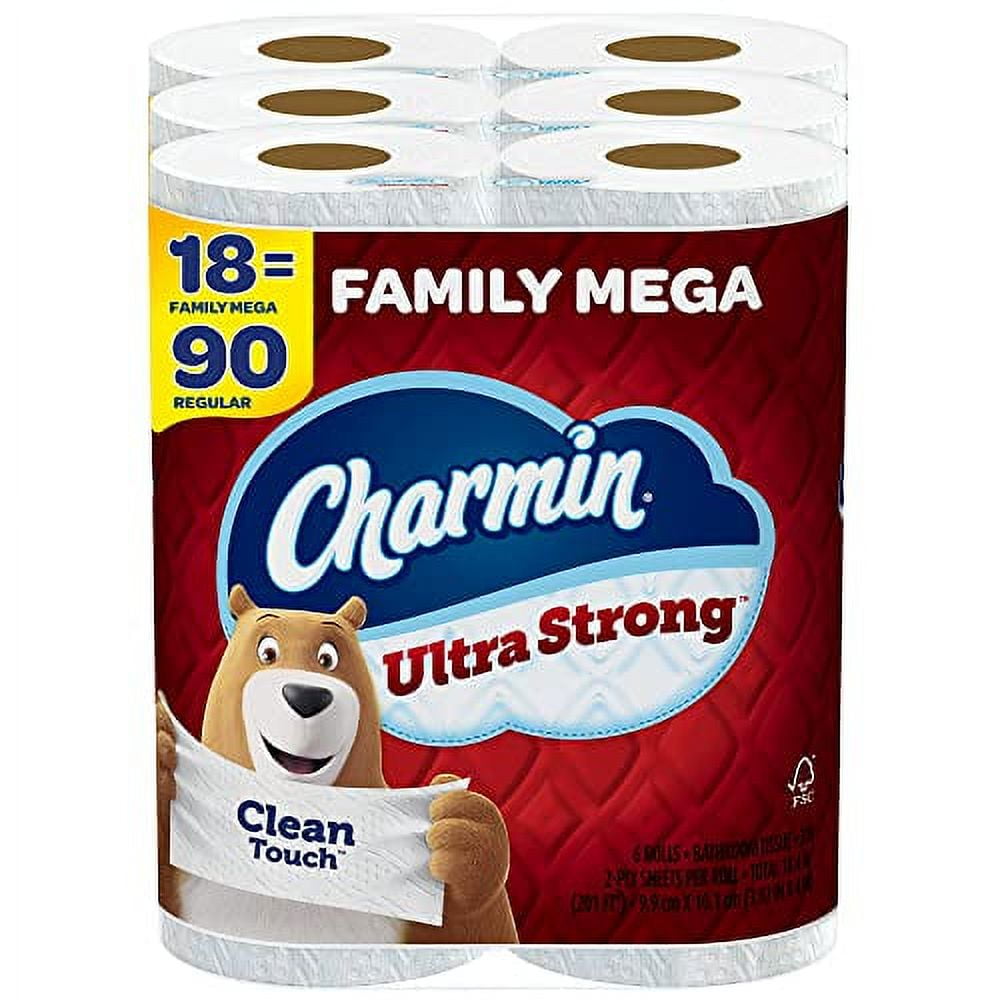 Charmin Ultra Strong Clean Touch Toilet Paper, 18 Family Mega Rolls ...