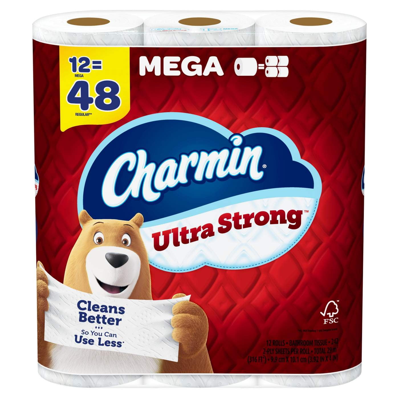 Charmin Ultra Strong Toilet Paper 12 Mega Rolls - Walmart.com
