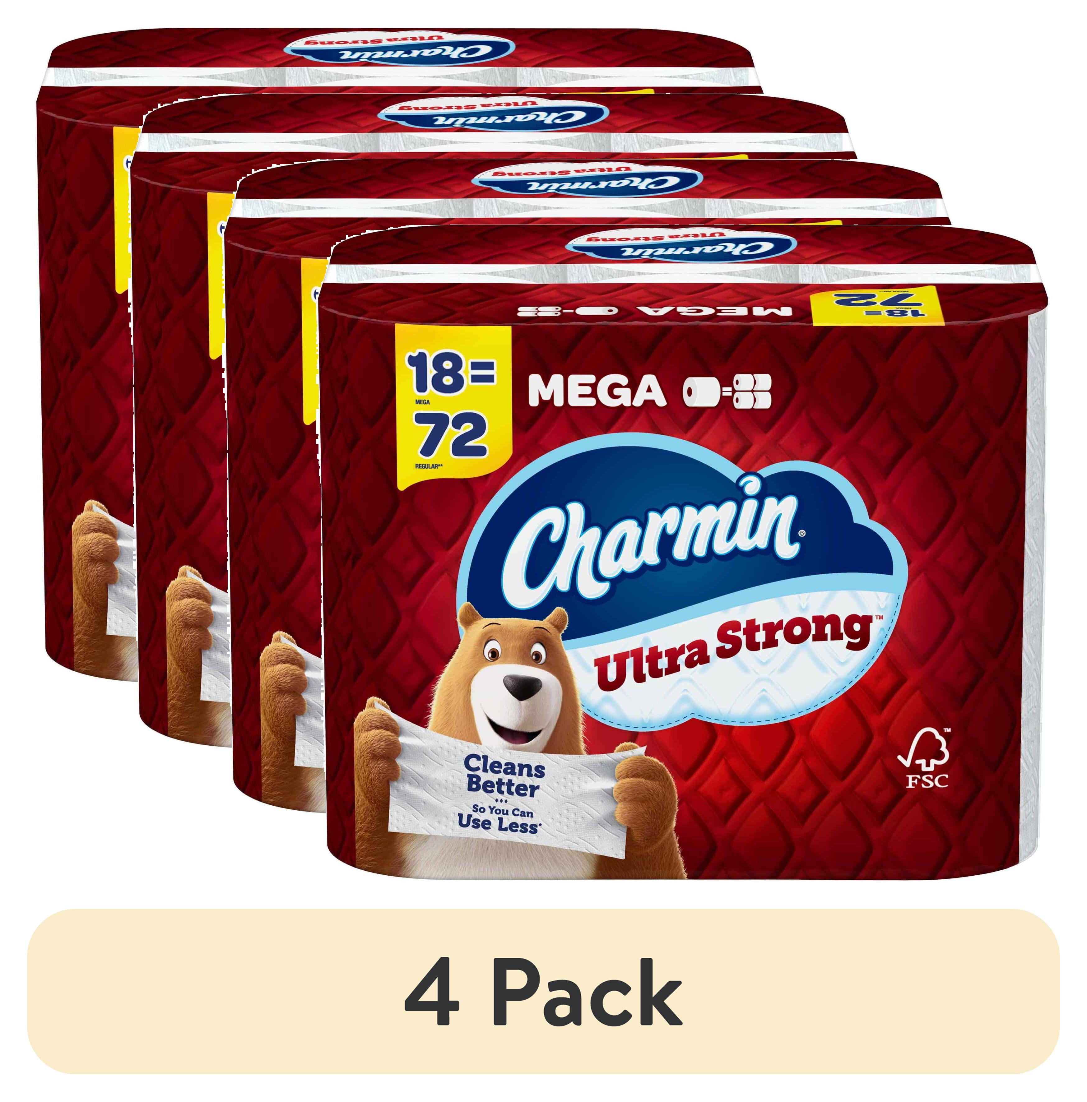 (4 pack) Charmin Ultra Strong Toilet Paper, 18 Mega Rolls - Walmart.com
