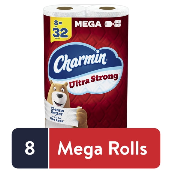 Charmin, Toilet Paper, 8 Mega Rolls, 242 Sheets per Roll - Walmart.com