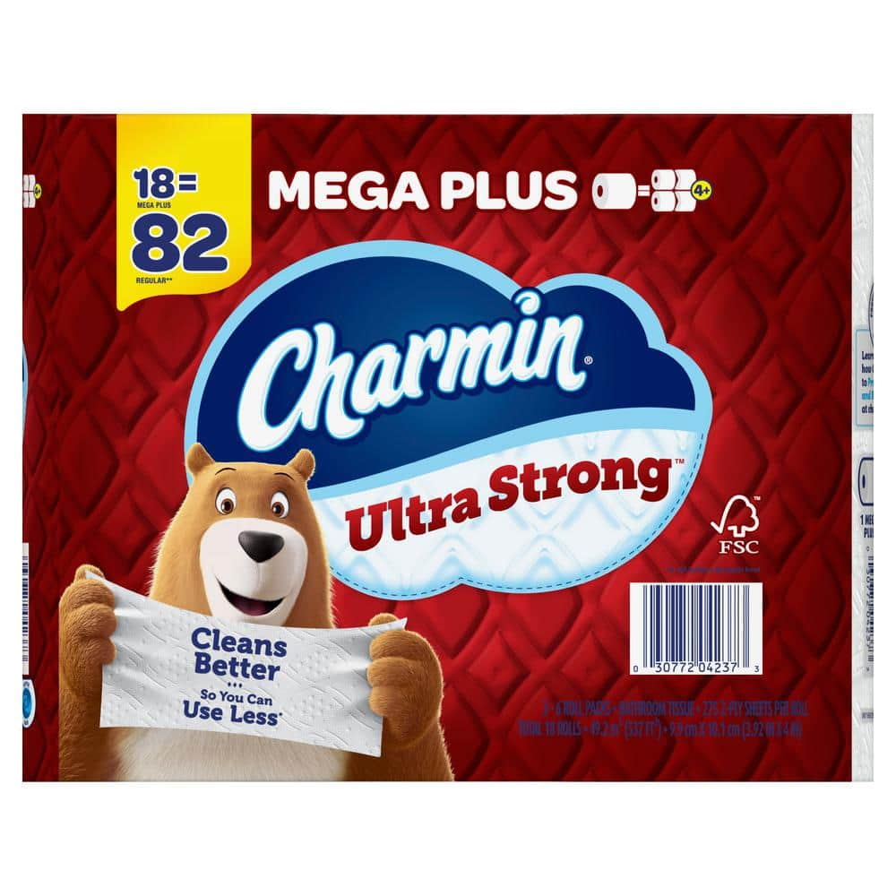 Charmin Ultra Strong Toilet Paper Rolls (18 Mega Plus Rolls) - Walmart.com