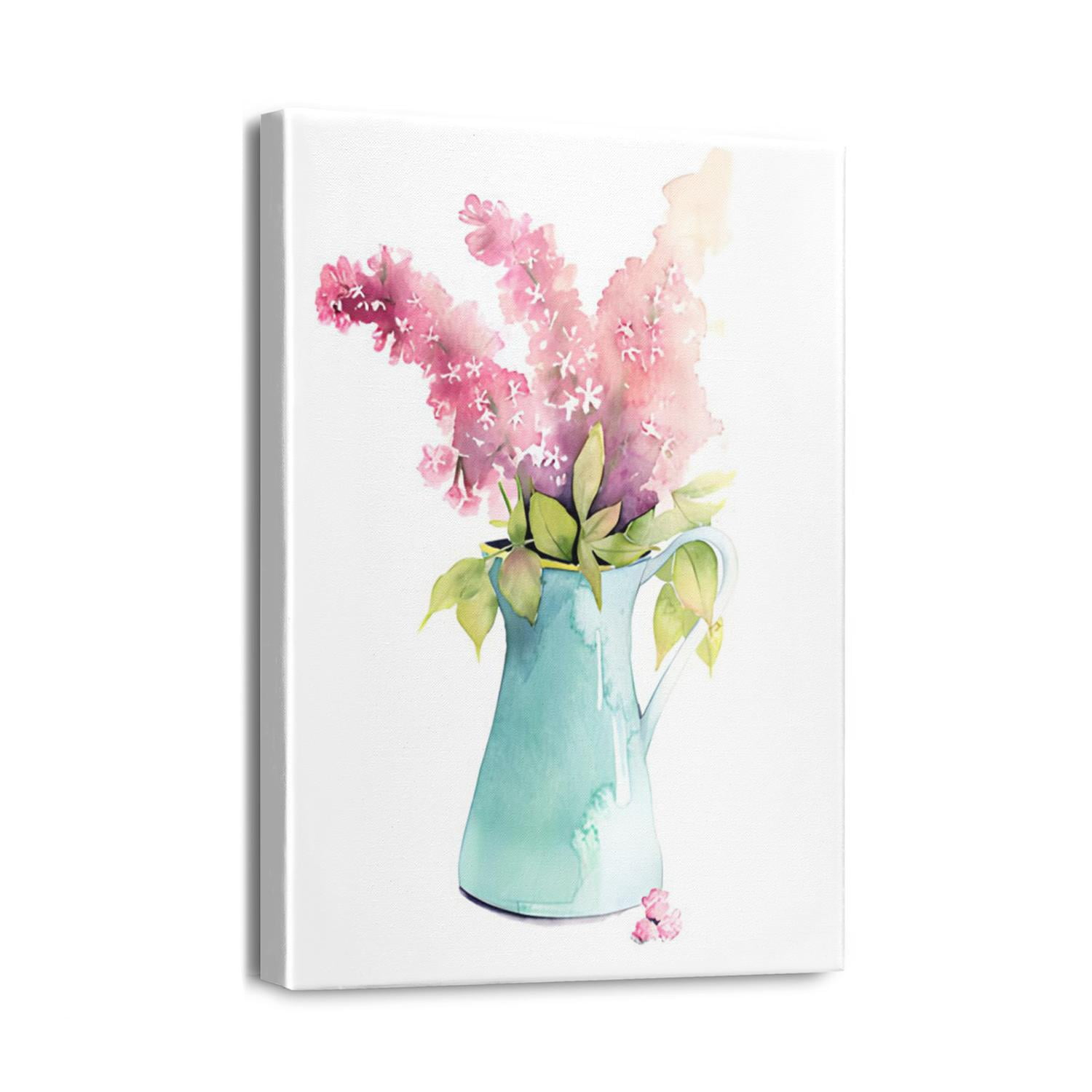 Charming 12x16 inch Wall Art with Bottles & Plants Design on Textured ...