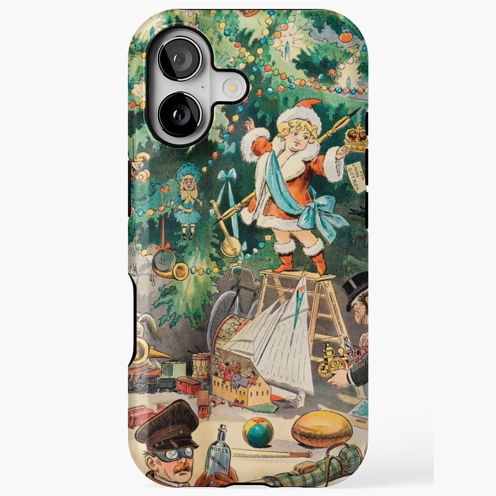 Charming 1902 Ottman Holiday Tree Artwork Case for iPhone 17 through 11 ...