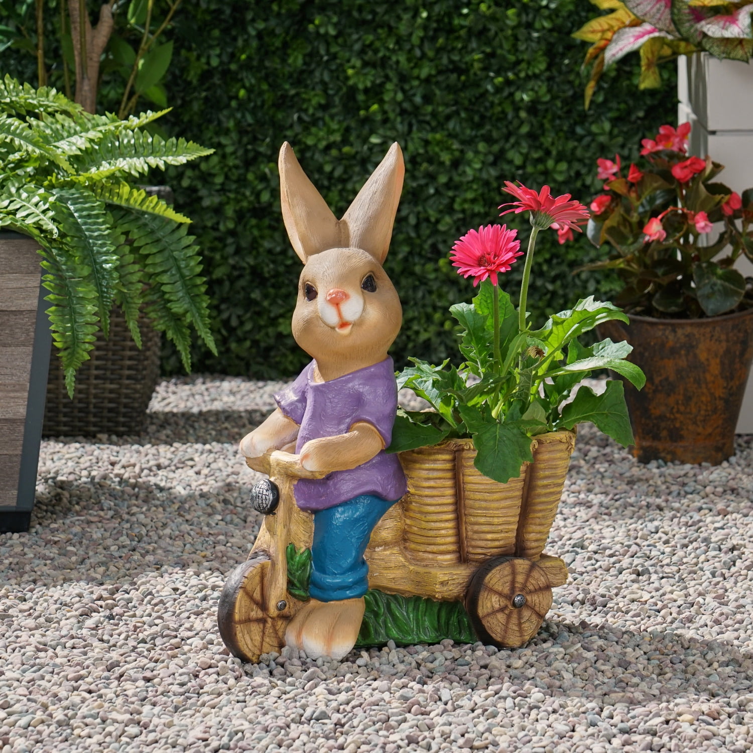 Charming and Adorable Ceramic Rabbit Planter - Cute and Whimsical Bunny ...