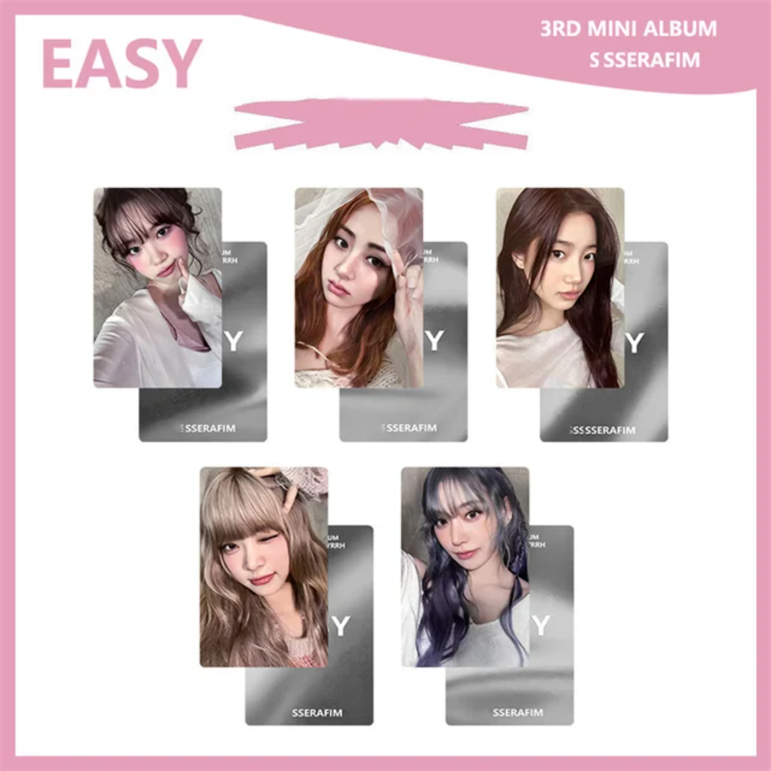 Charming Adorable KPOP LE SSERAFIM 3rd Mini Album Set featuring KIM ...