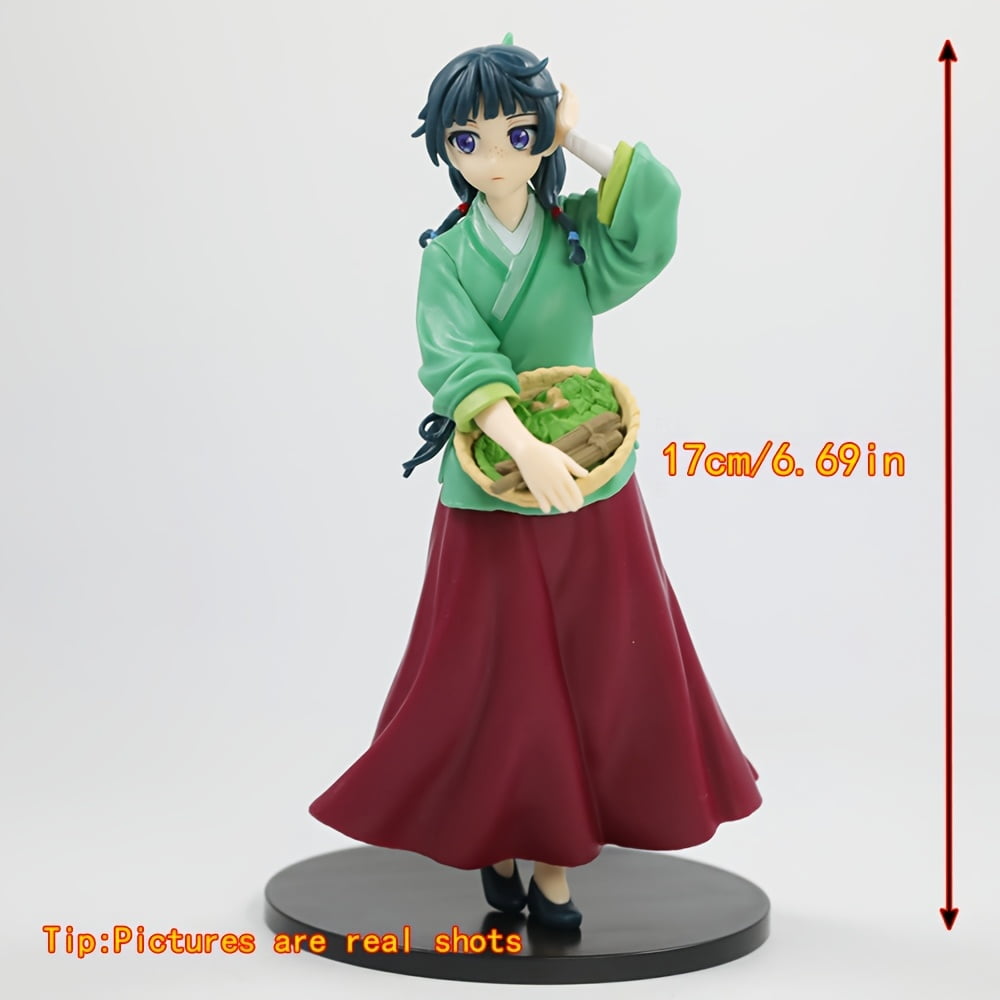 Charming Anime Girl with Cat Figurine - Traditional Japanese Attire ...