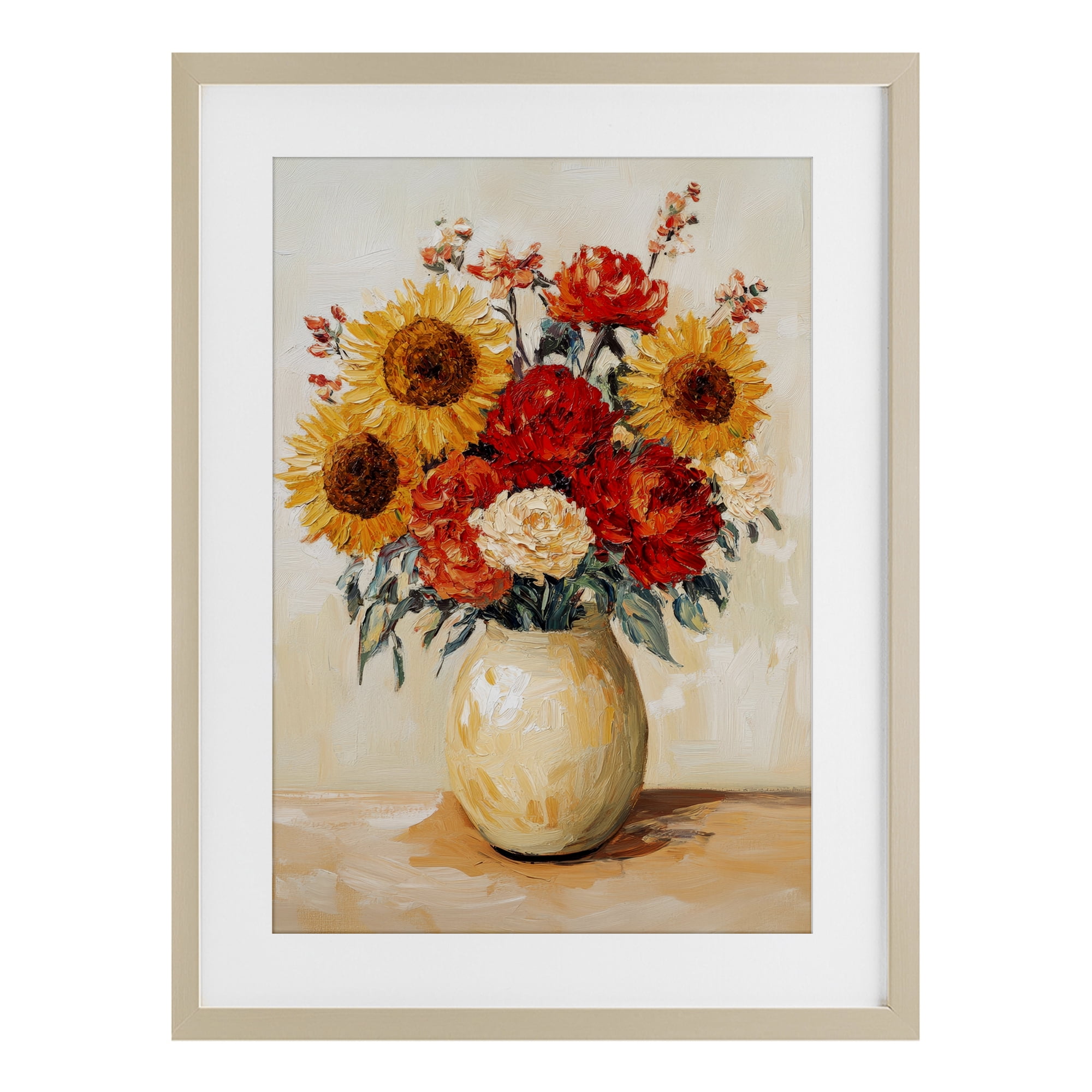 Charming Bouquet of Fall Birch Framed Print Under Glass, design by ...