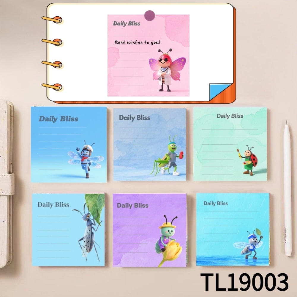 Charming Bug - Inspired Sticky Notes (3.54×3.54 inches)100-pack with105 ...