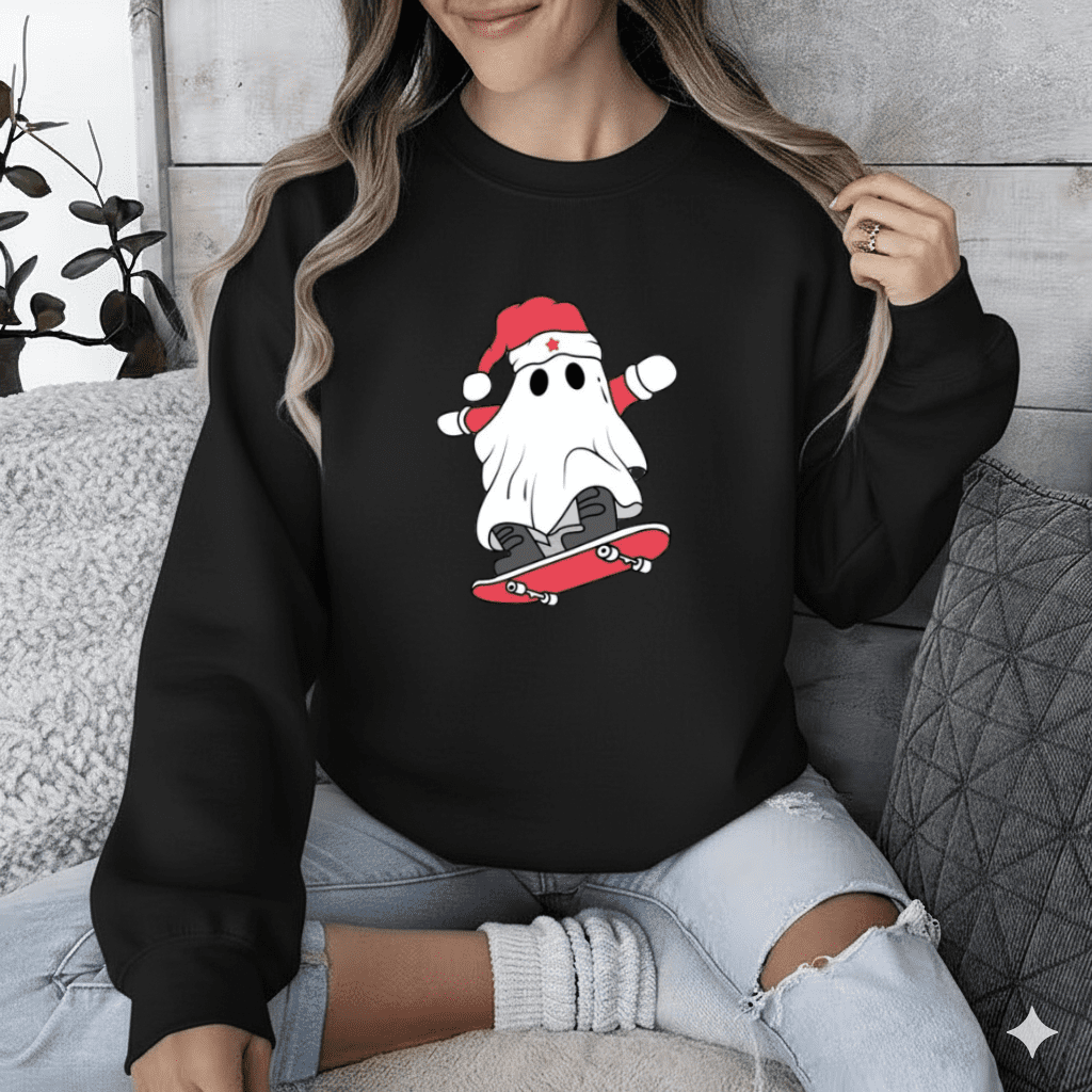 Charming Christmas Ghost Cute Holiday Spirit Festive Winter Theme ...