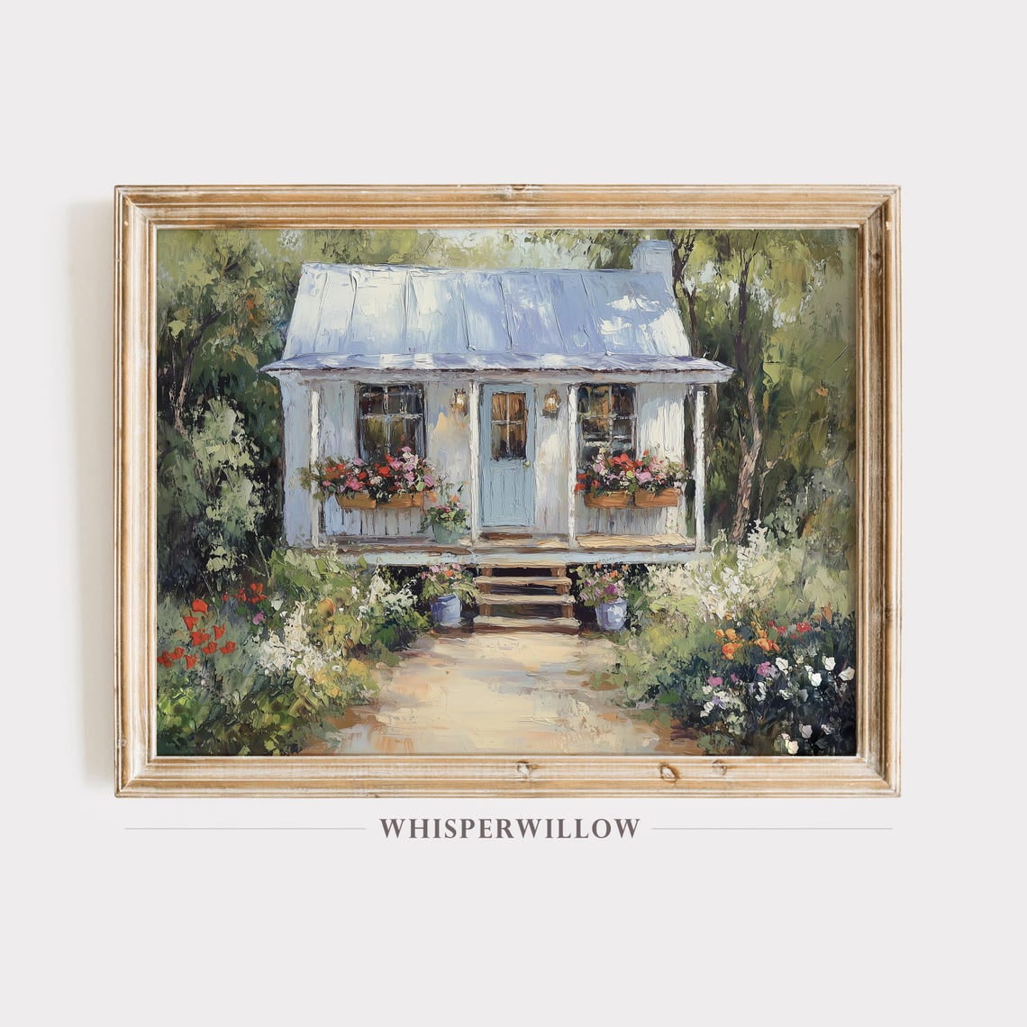 Charming Cottage Garden House,, Vintage Country Floral, Rustic ...