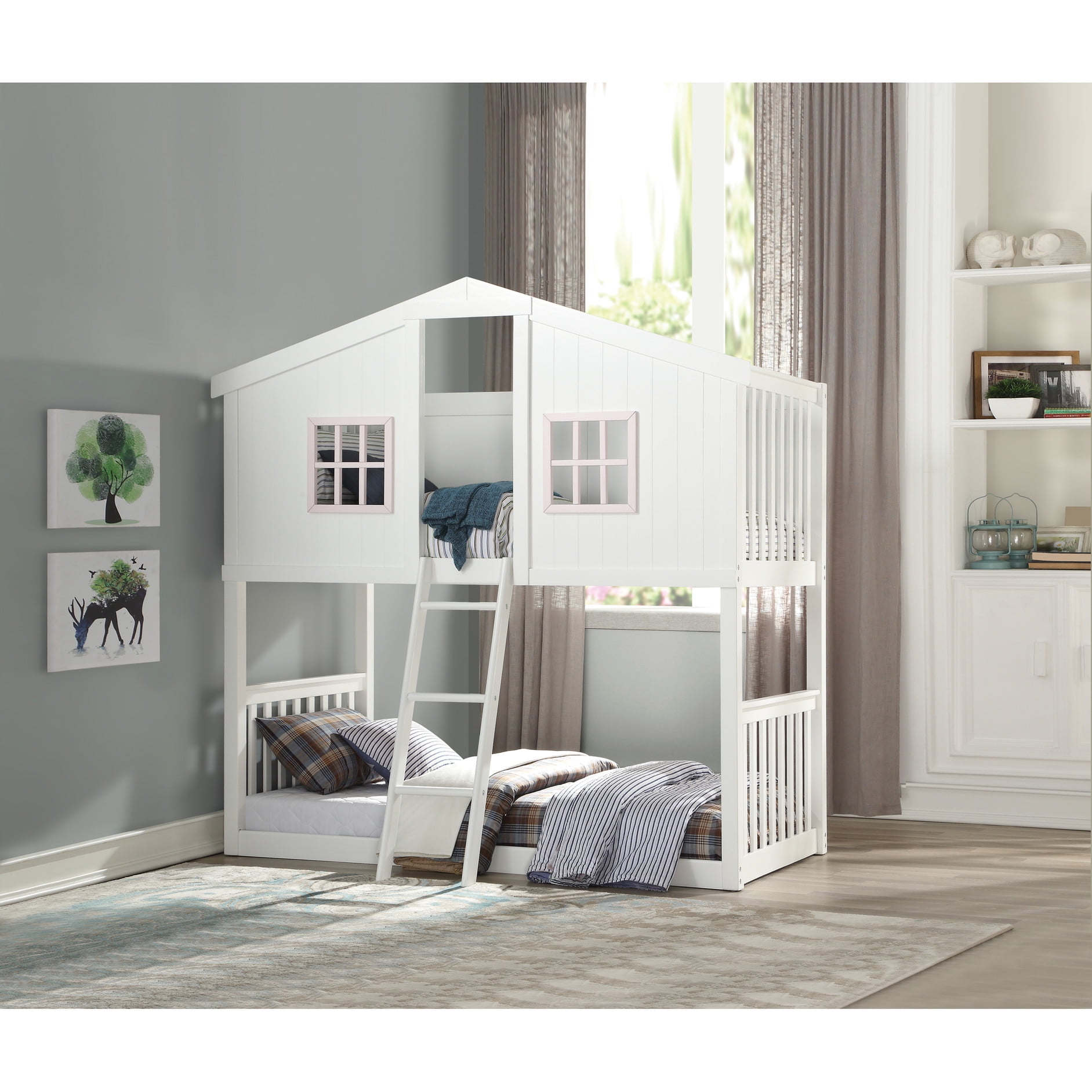Charming Cottage Twin/Twin | Sturdy Build, Guardrails on Top | For ...