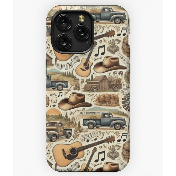 Charming Country Pattern Guitars Scenes G2980 Phone Case for iPhone17 ...