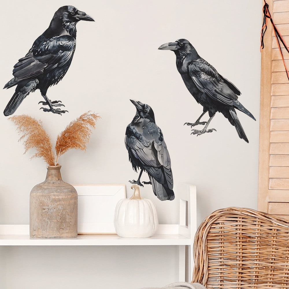 `Charming Crow Bedroom Decor, Living Room Art Arrangement, Wall Hanging ...