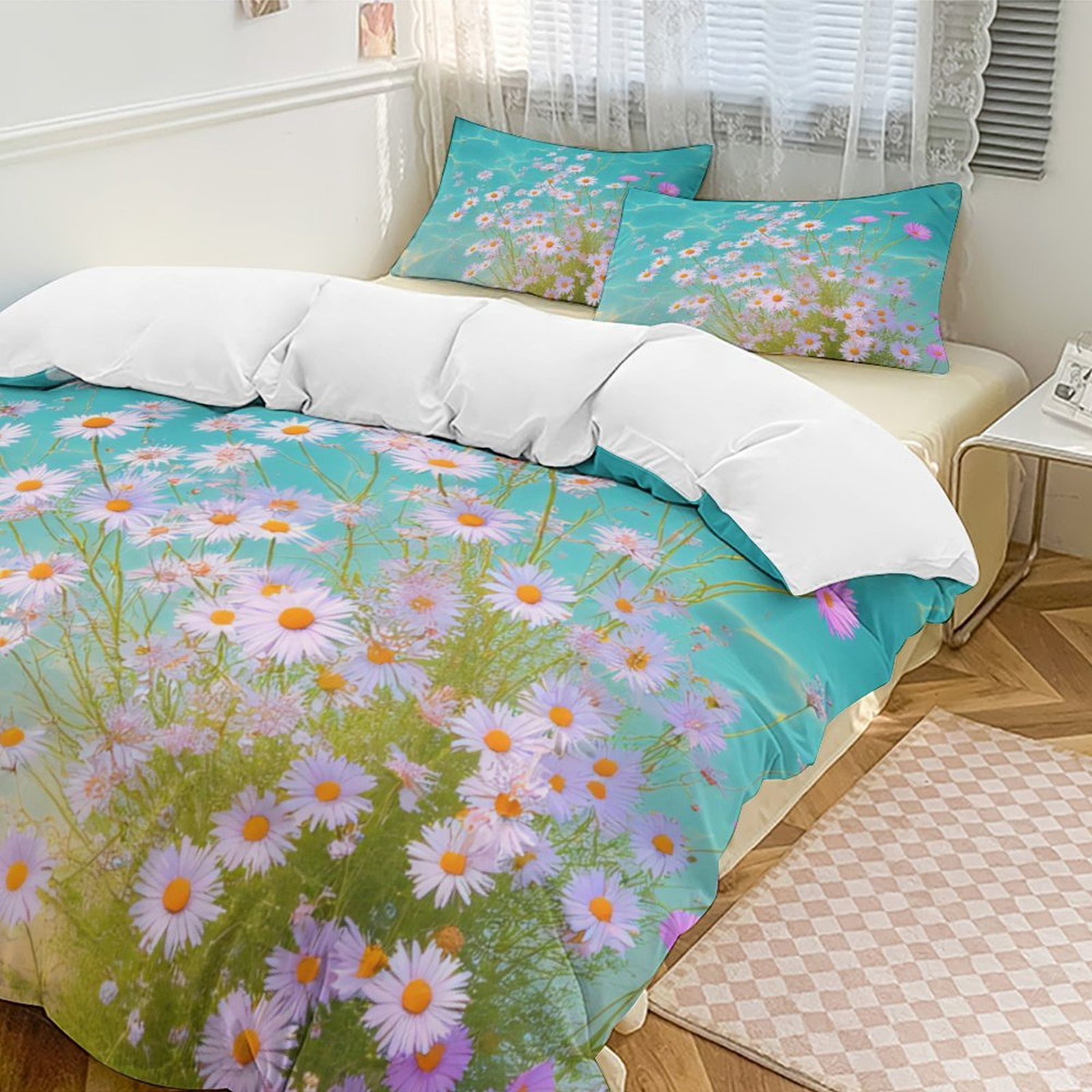 Charming Daisies in Pool Bedding Set Couple Bedclothes Pillowcase ...